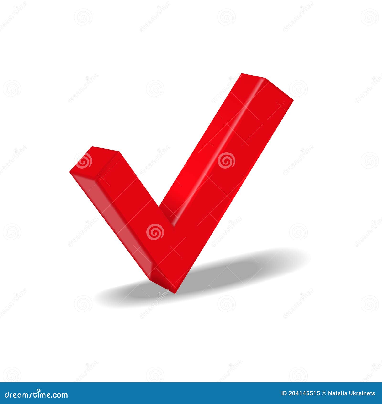 Red check mark symbol stock vector. Illustration of sign - 204145515