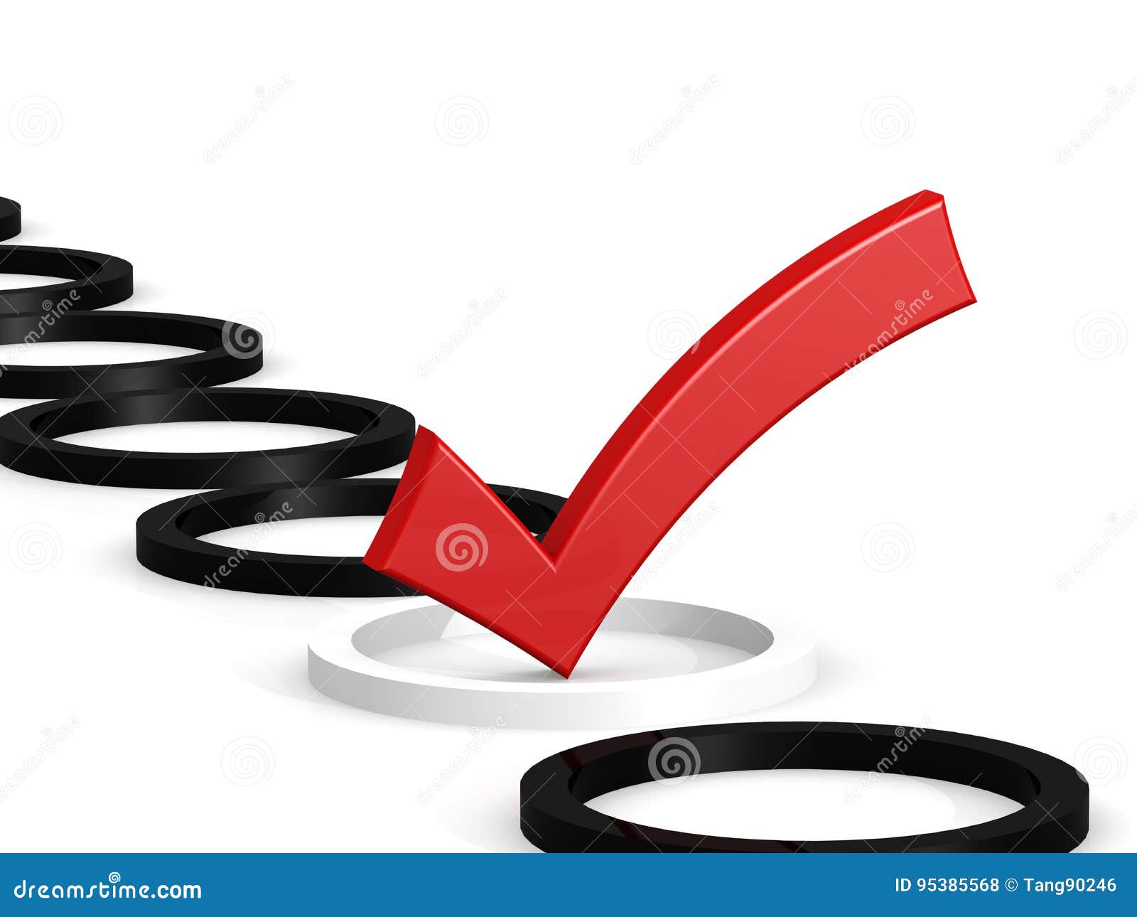 Red check mark on white stock illustration. Illustration of list - 95385568
