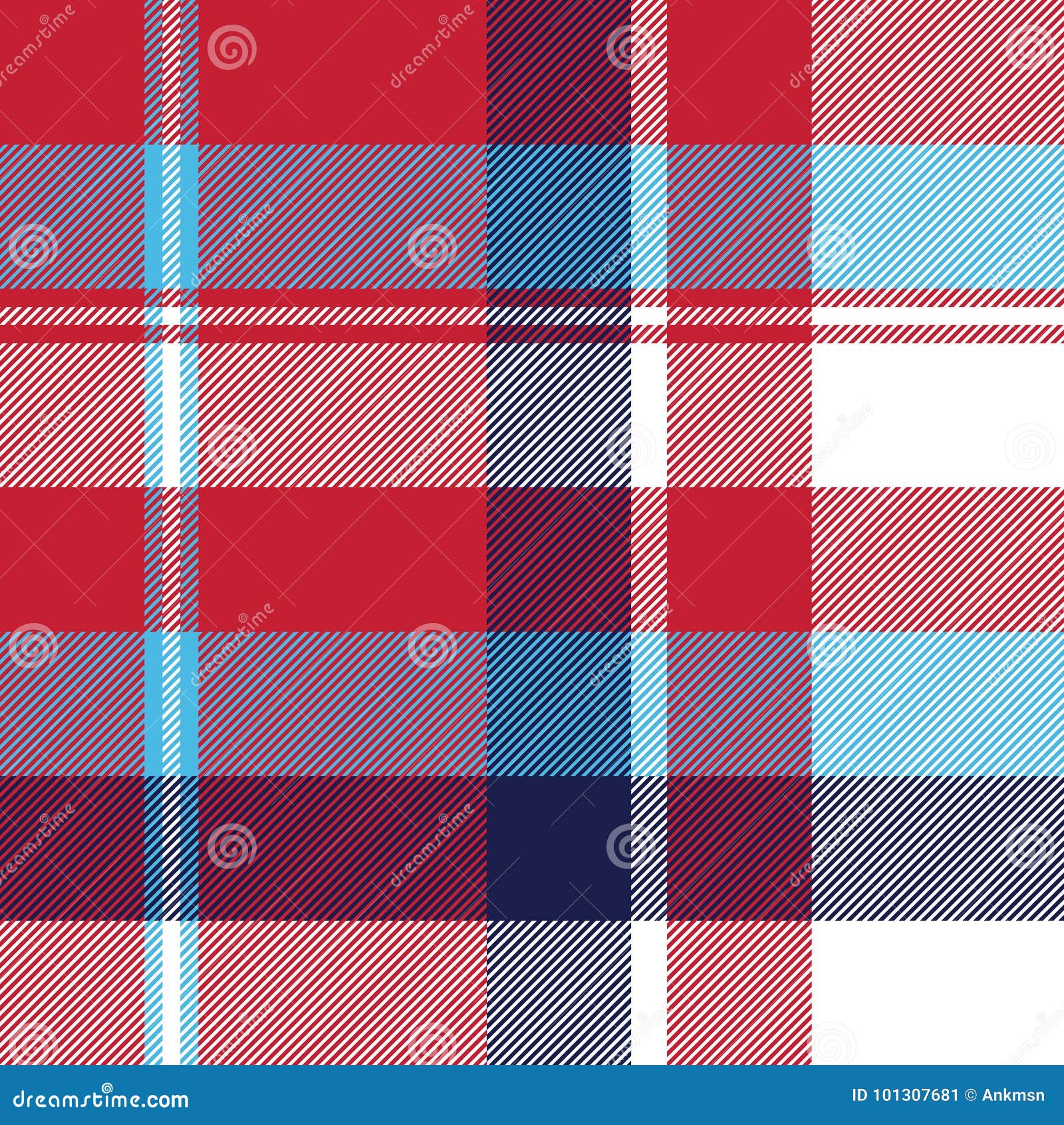 Red Check Plaid Seamless Fabric Texture Stock Vector - Illustration of ...