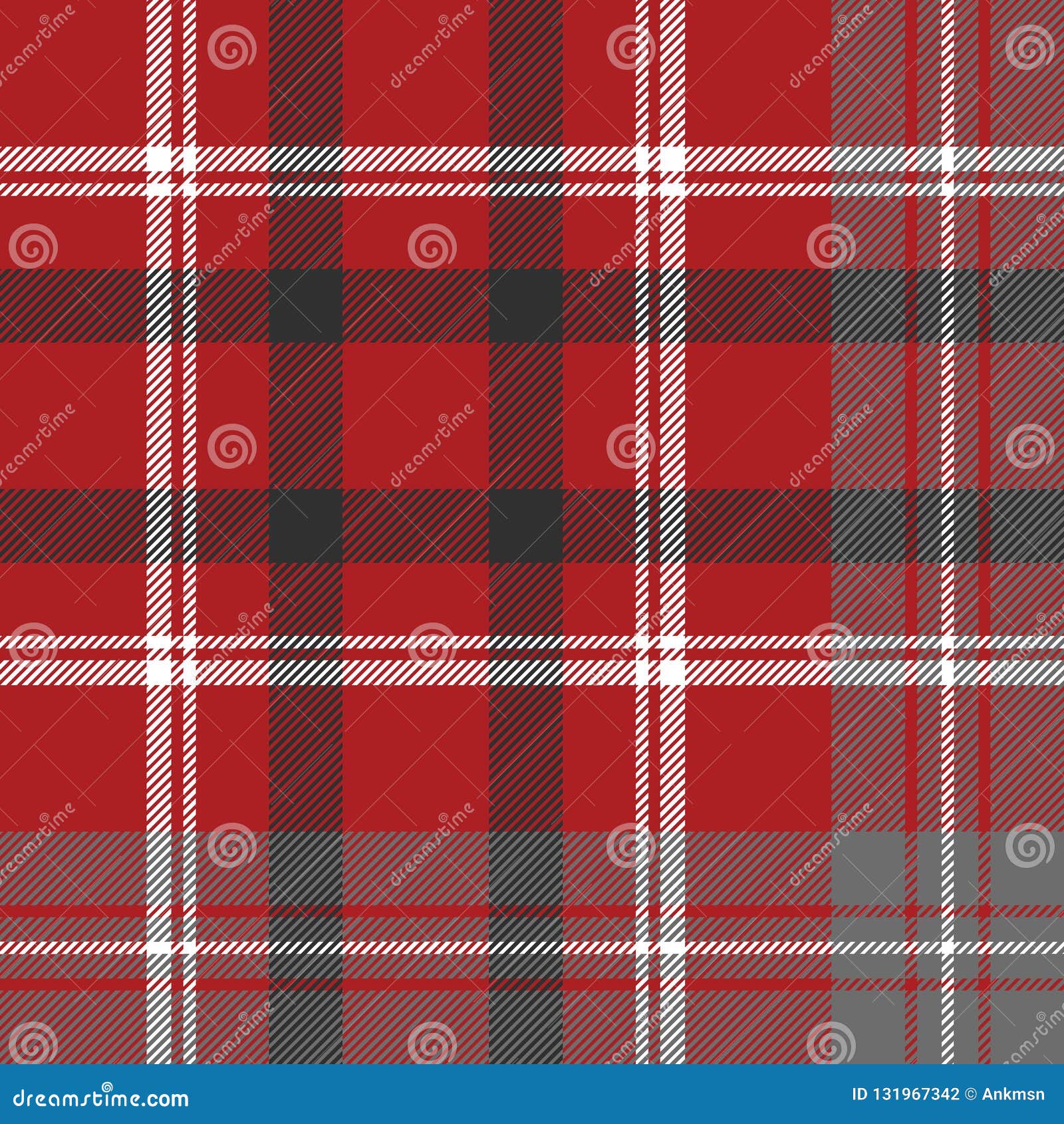 Red Check Plaid Seamless Fabric Texture Stock Vector - Illustration of ...