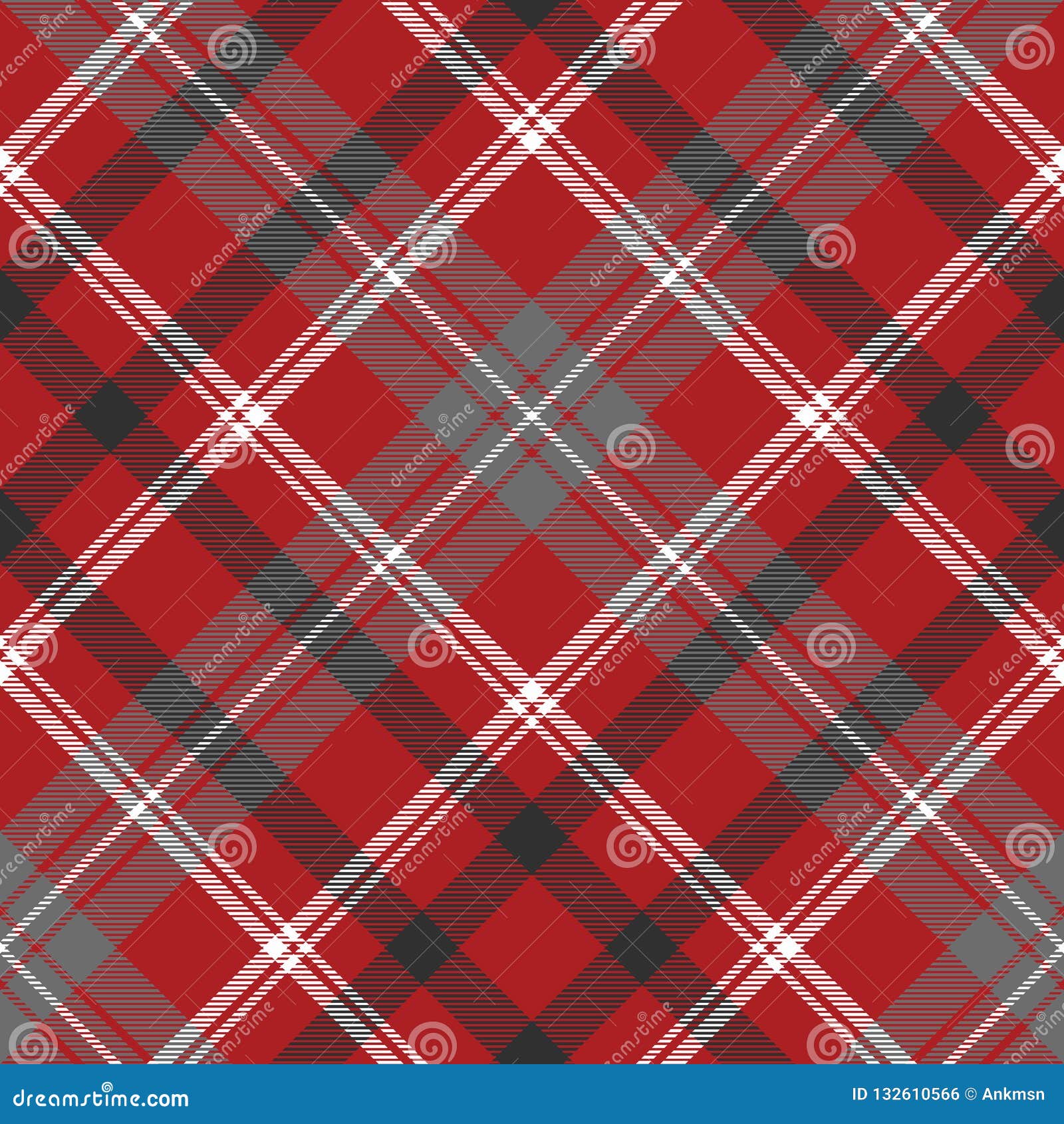 Red Check Plaid Seamless Fabric Texture Stock Vector - Illustration of ...