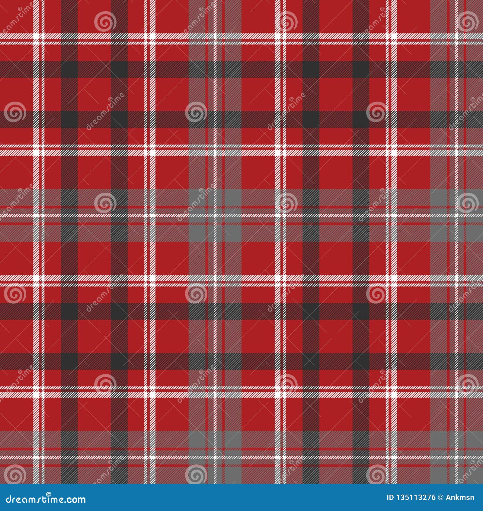 Red Check Plaid Seamless Fabric Texture Stock Vector - Illustration of ...