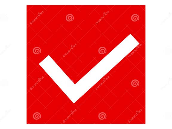 Red checkbox illustration stock illustration. Illustration of white ...