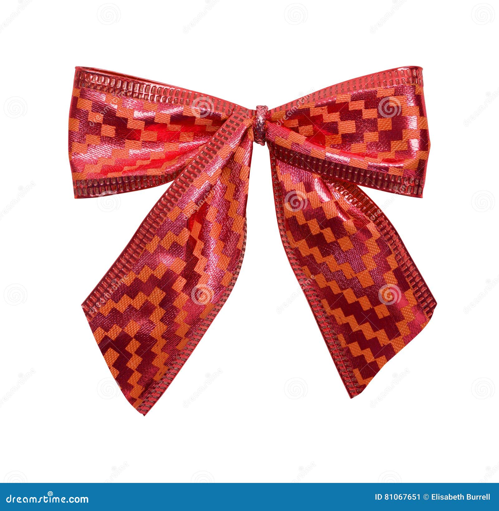 Red Checkered Bow stock image. Image of party, birthday - 81067651
