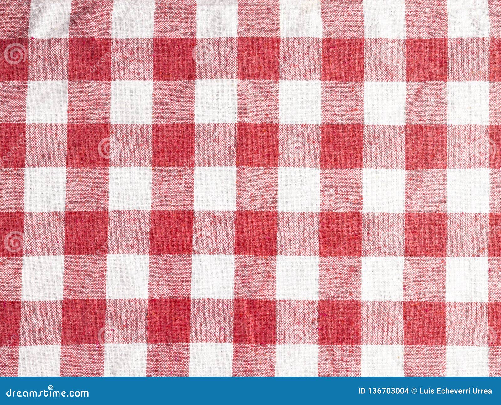 Red Checkered Cloth Napkin - Background Stock Photo - Image of food ...