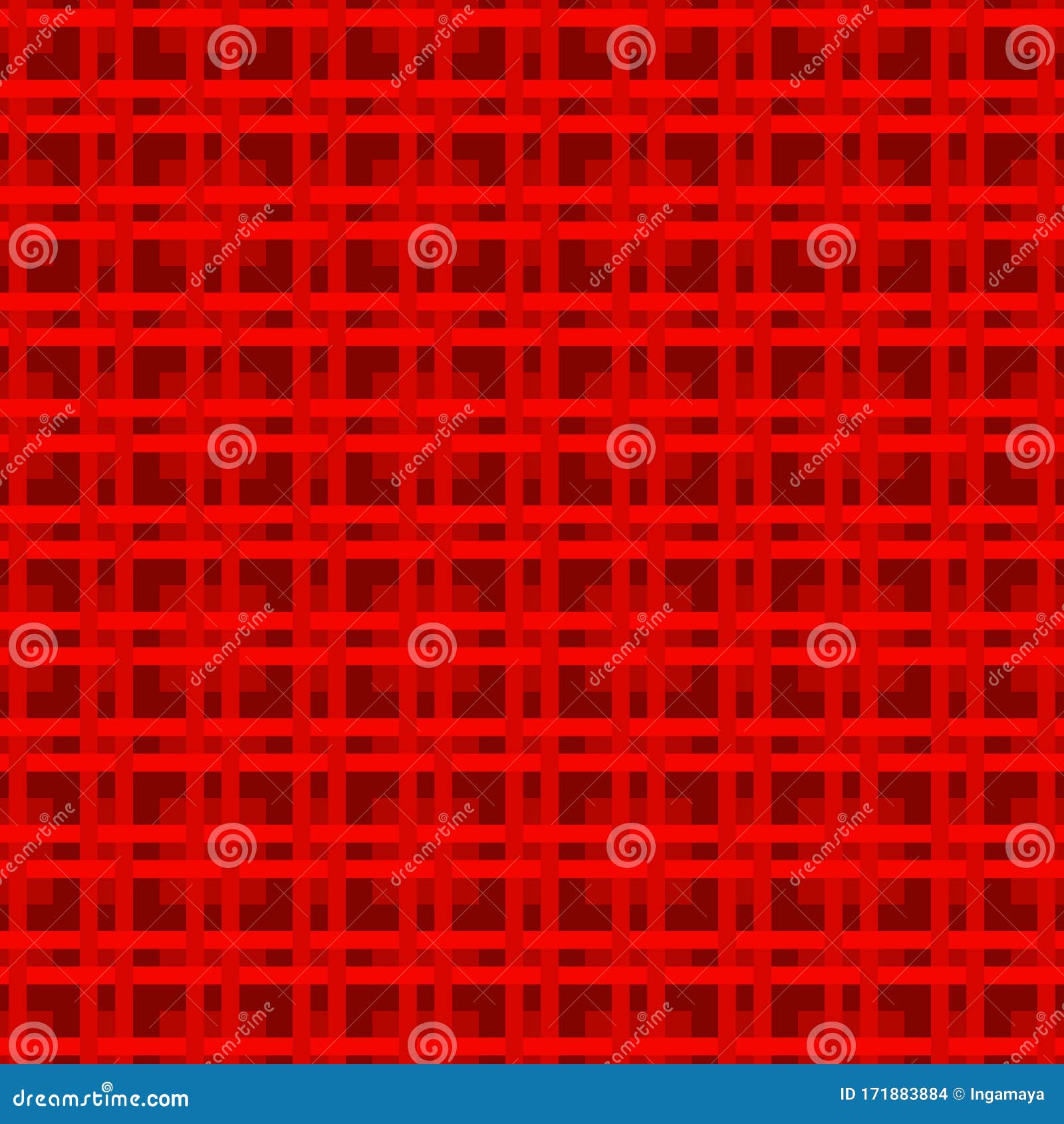 Red Red Checkered Fabric Seamless Pattern. a Cell of Thin Intersecting ...