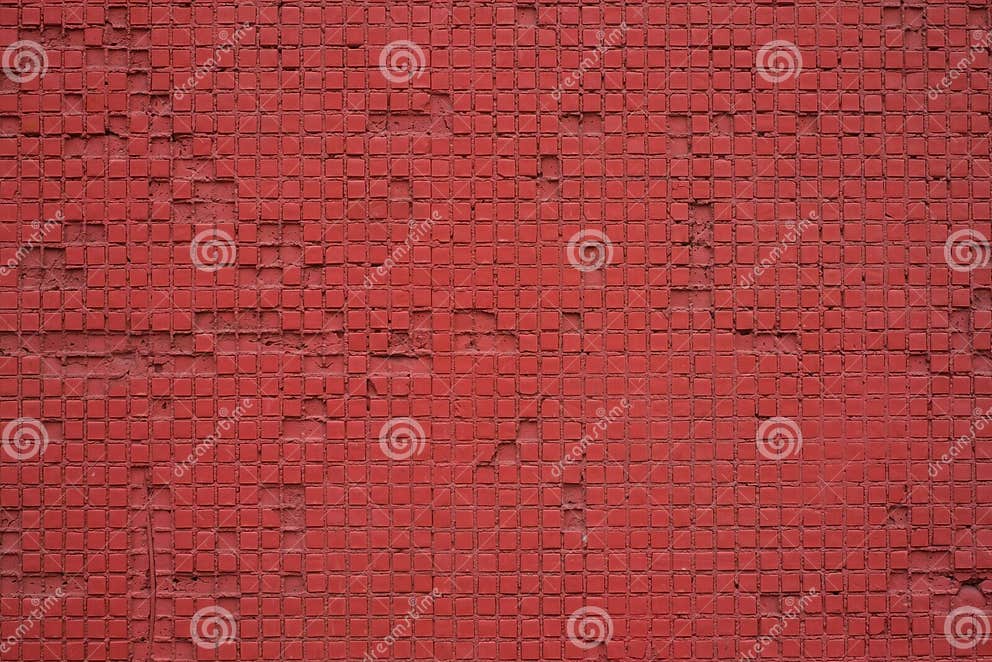 Red Checkered Pattern Texture with Missing Blocks. Stock Image - Image ...