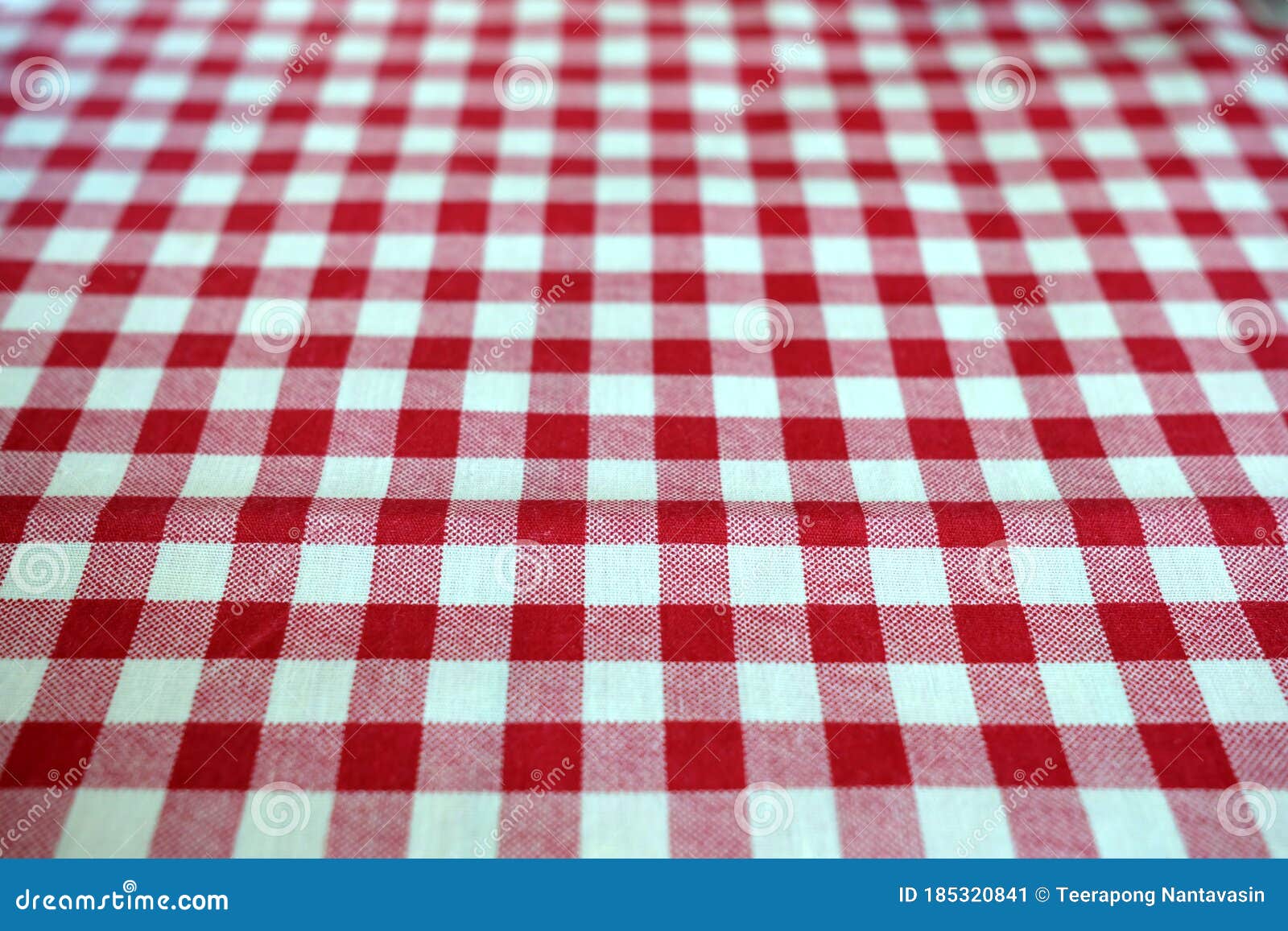Red Checkered Tablecloth Texture Background. Stock Image - Image of ...