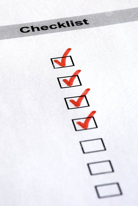 Red checklist stock photo. Image of isolated, list, closeup - 10974106
