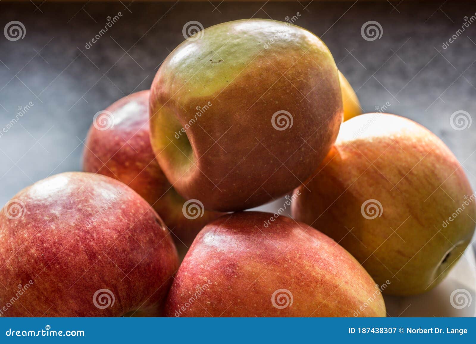 Red cheeked apples stock image. Image of apple, gala - 187438307