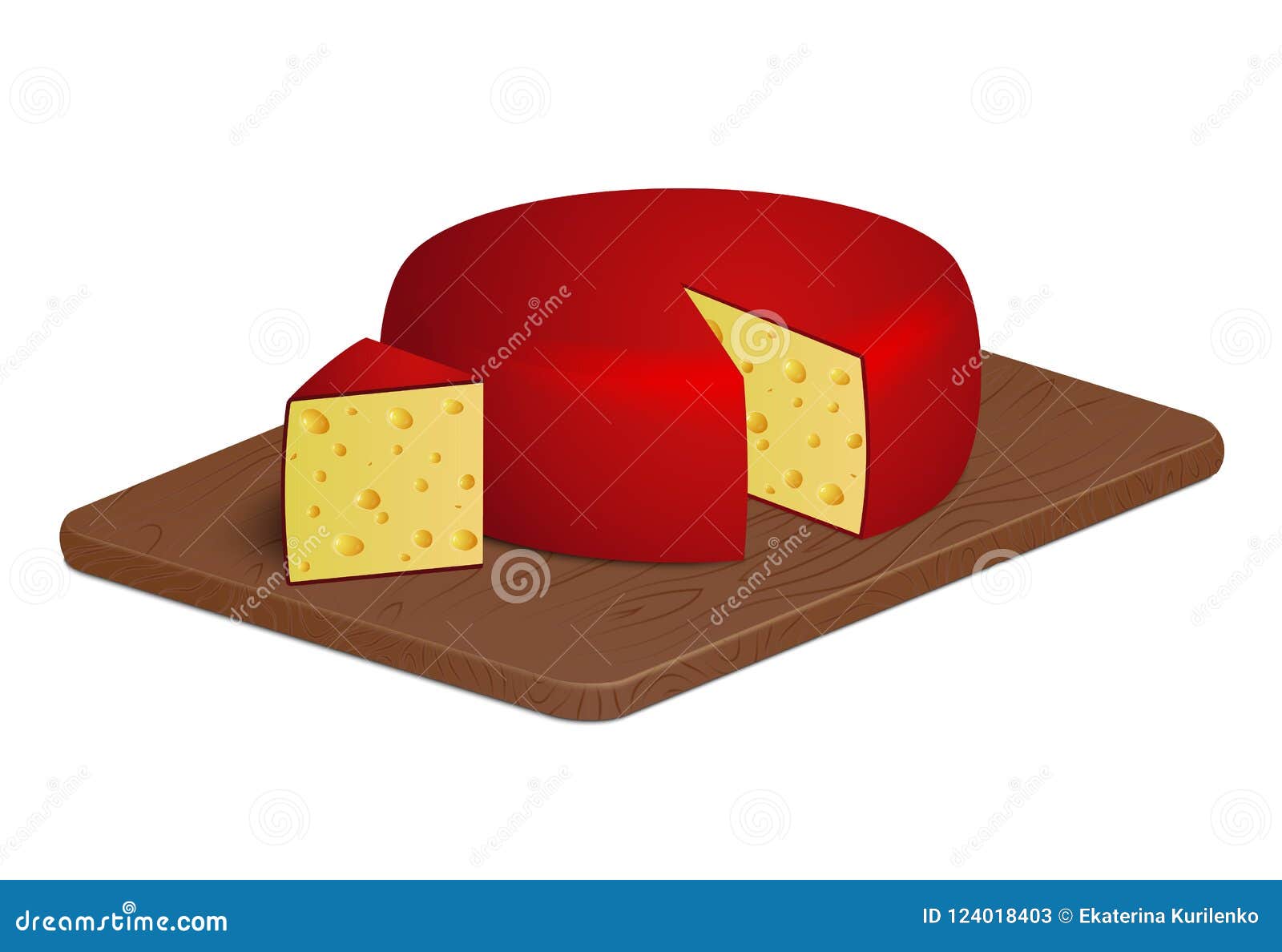 Cheese wheel stock vector. Illustration of cheddar, ingredient - 124018403