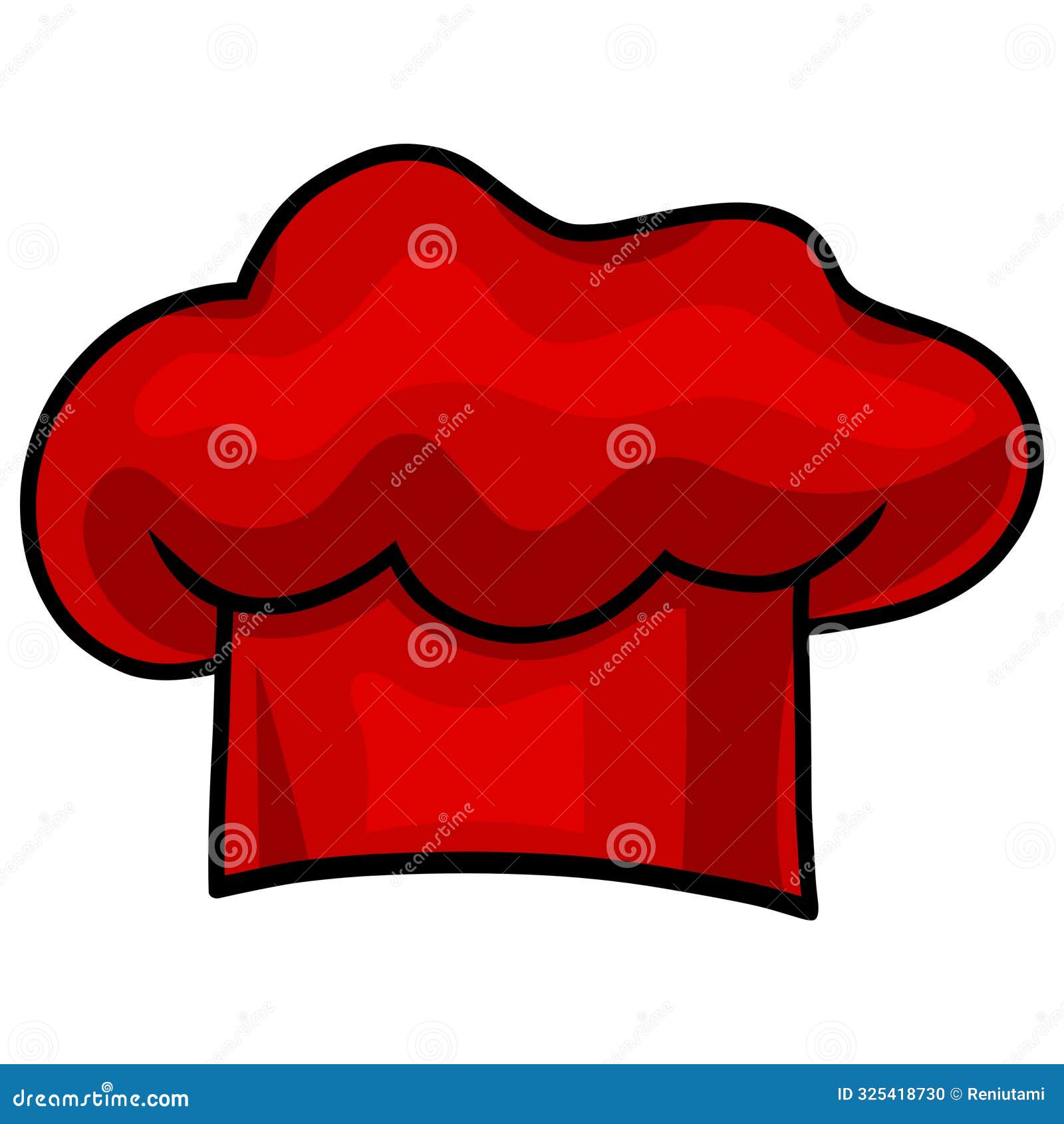 Red Chef Hat Drawing Illustration Vector Stock Illustration ...