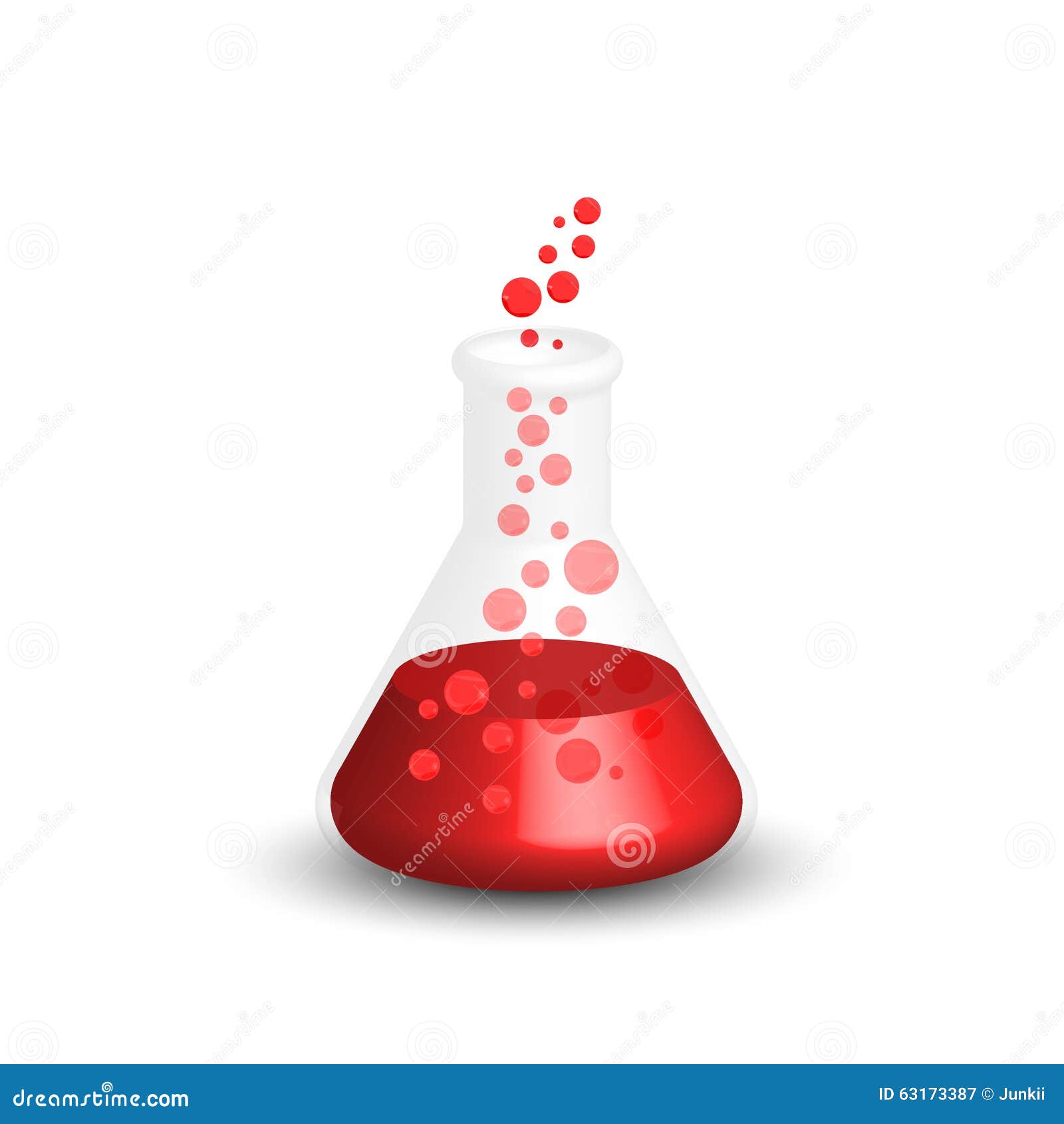 Red Chemical Liquid in Lab Glass Bottle Design Stock Vector ...