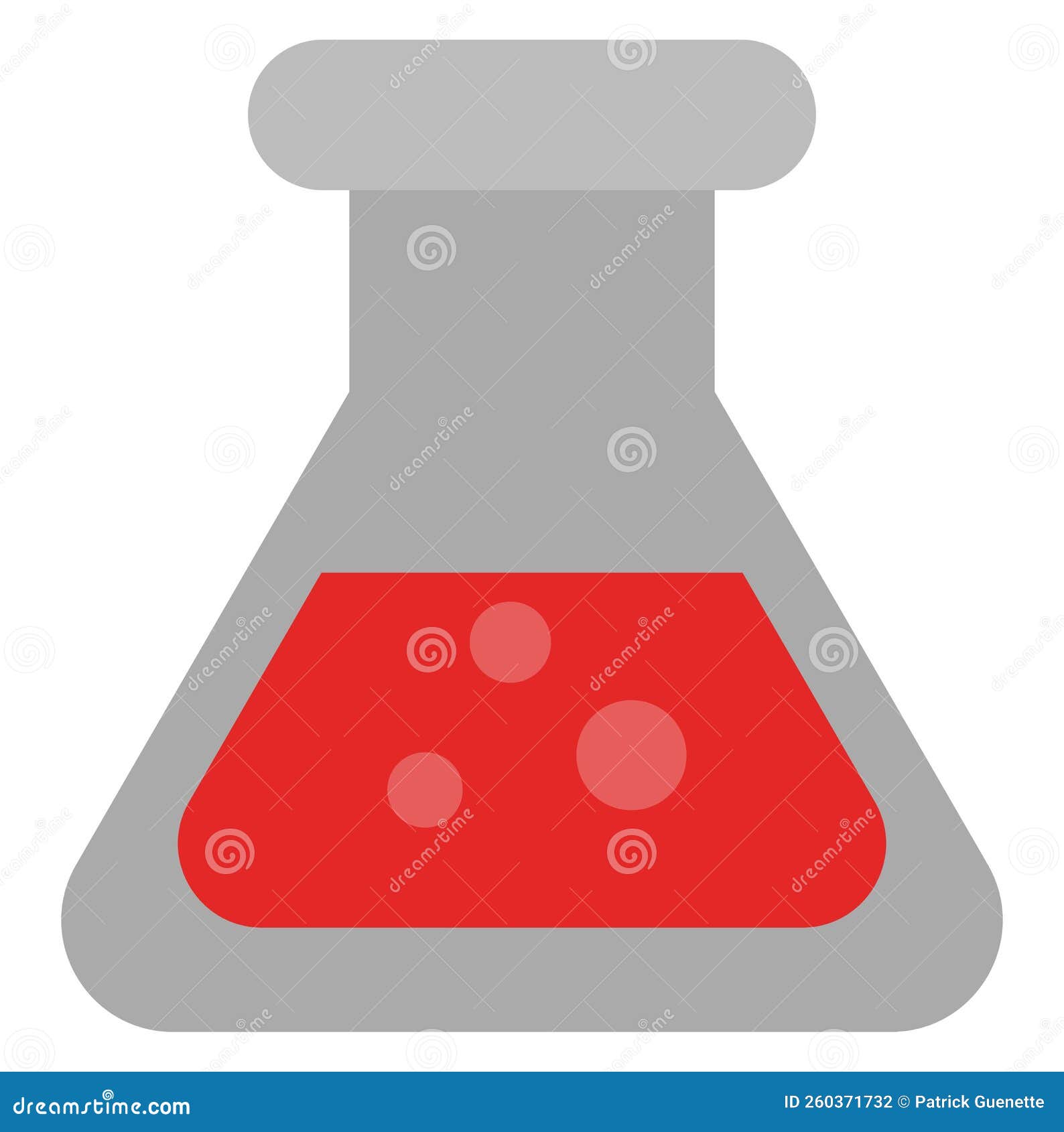 Red chemistry liquid, icon stock vector. Illustration of sign - 260371732