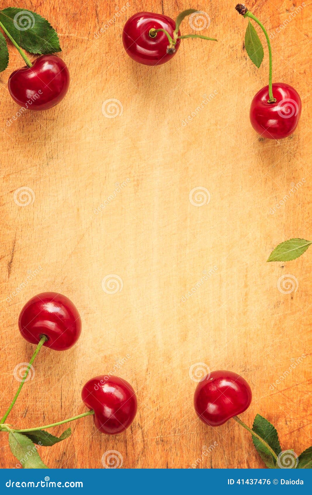 Red Cherries Frame/ Border. Stock Photo - Image of beautiful, copy ...