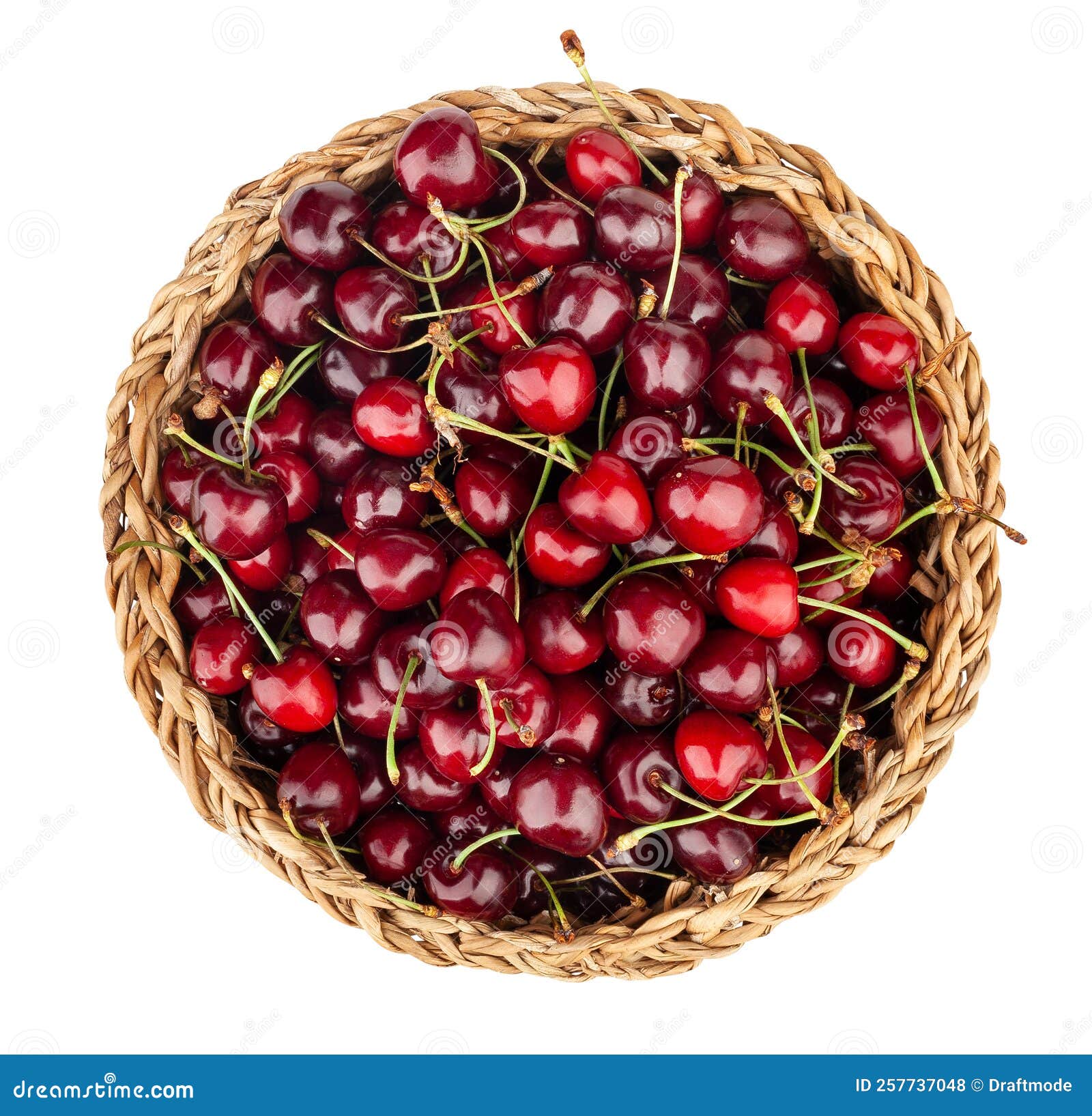 Red cherries path isolated stock photo. Image of cutout - 257737048