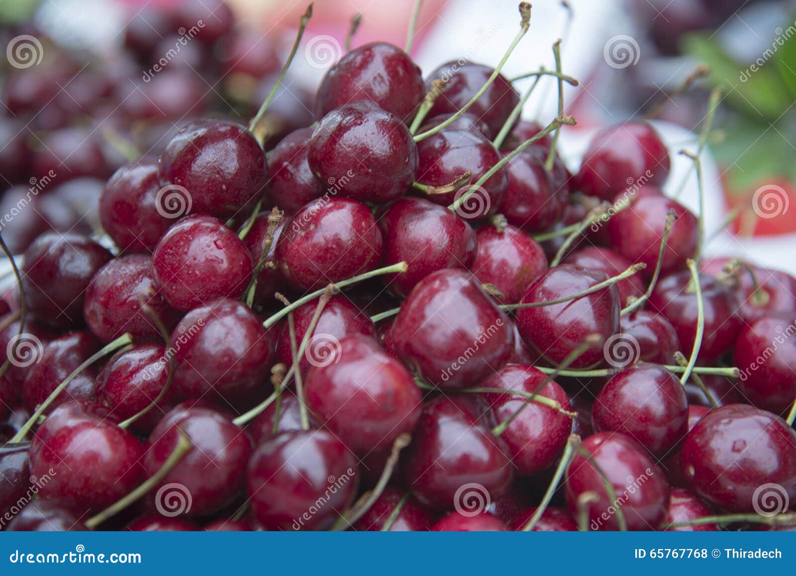 Red cherry blur background stock photo. Image of ingredient - 65767768