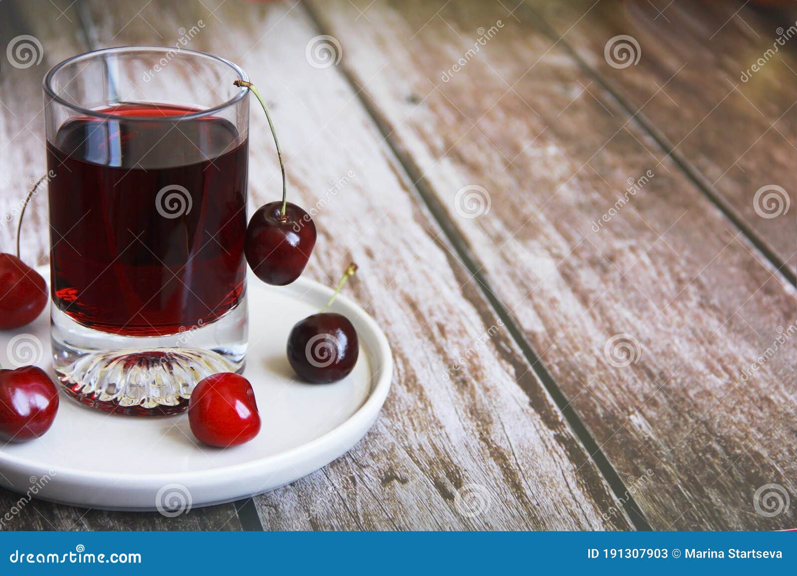 Red Cherry Drink in Glass and Cherry Fruit Stock Image - Image of juicy ...