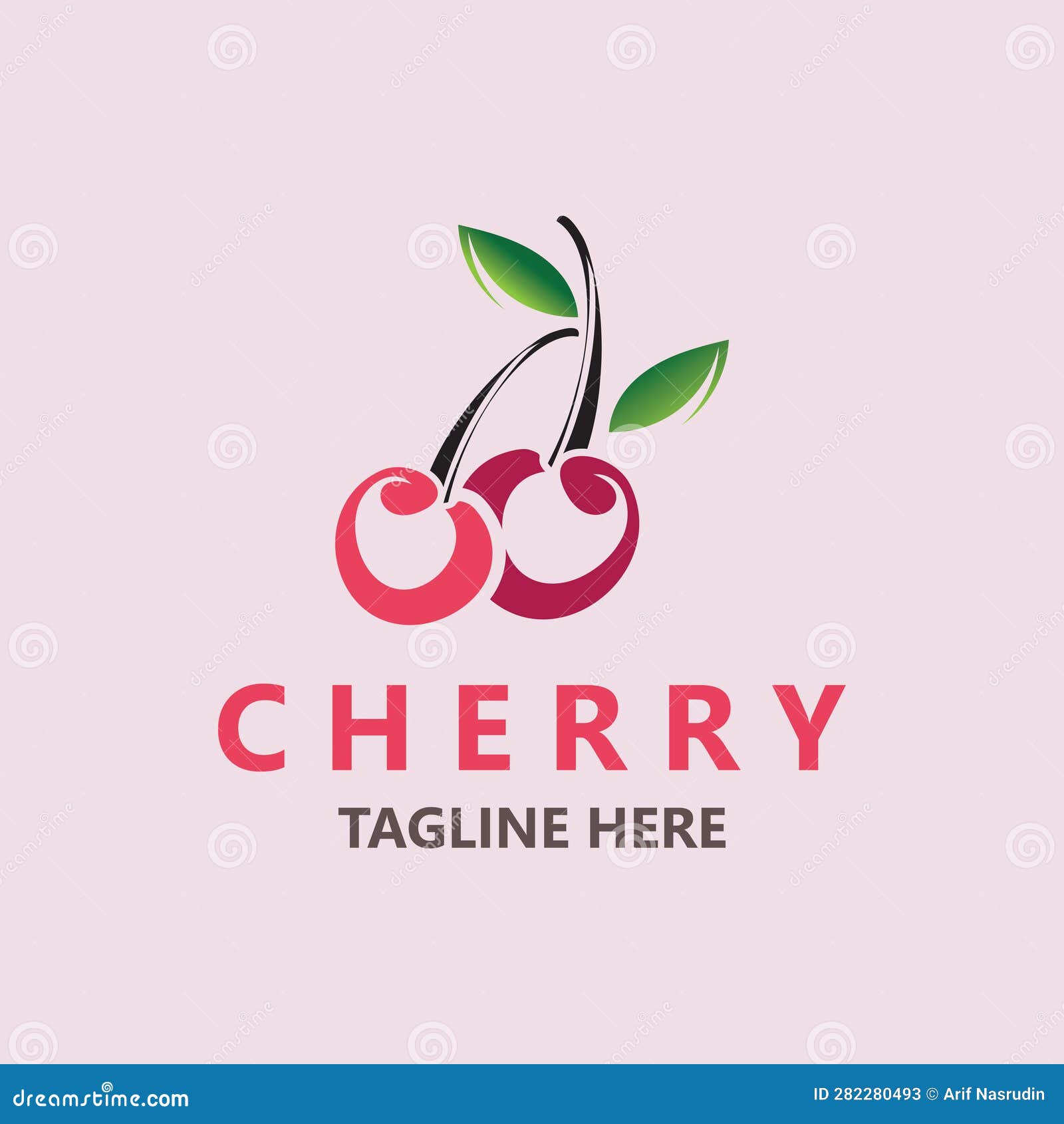 Red Cherry Fruit Logo, Vector Illustration, Fruit Business Design Stock ...