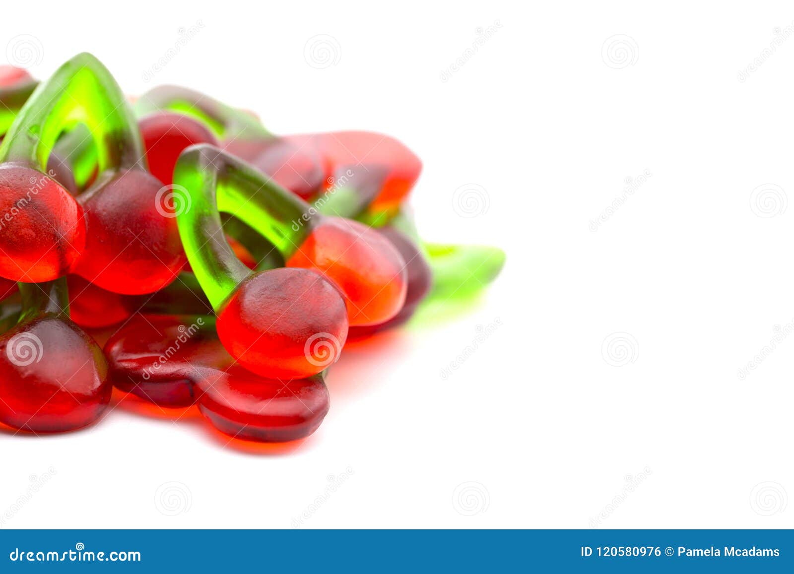 Red Cherry Gummies stock photo. Image of sweet, pair - 120580976