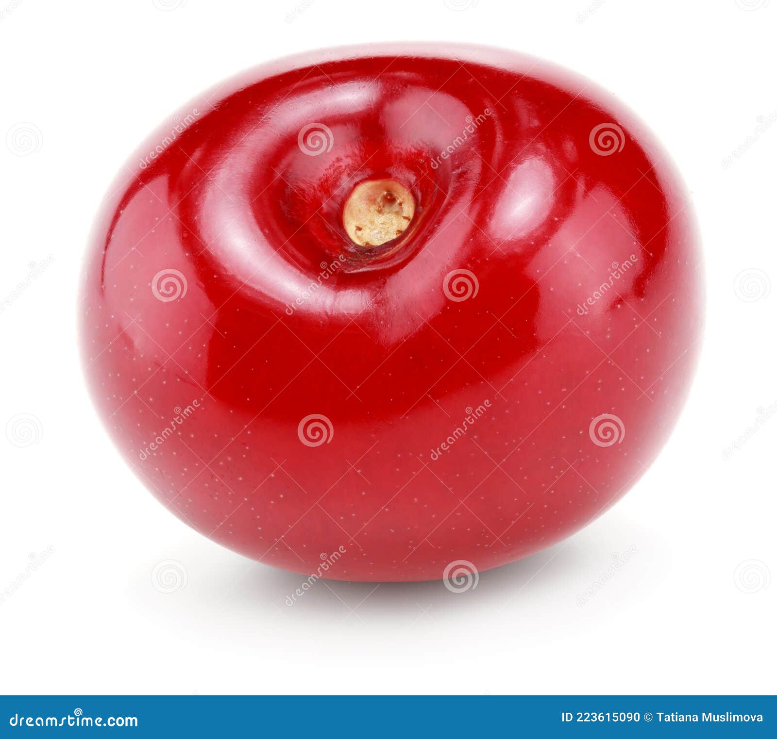 Red Cherry Isolated on White Background. Clipping Path Stock Photo ...