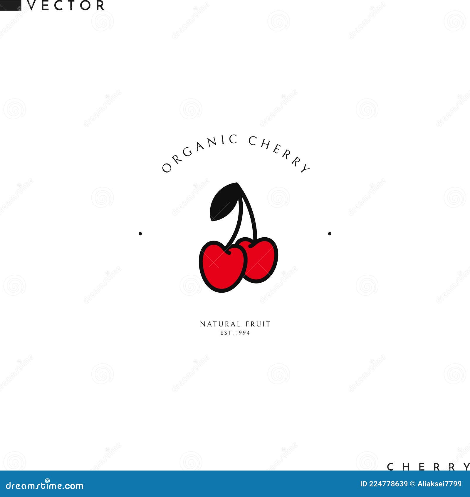 Red Cherry Logo. Abstract Berries Stock Vector - Illustration of design ...