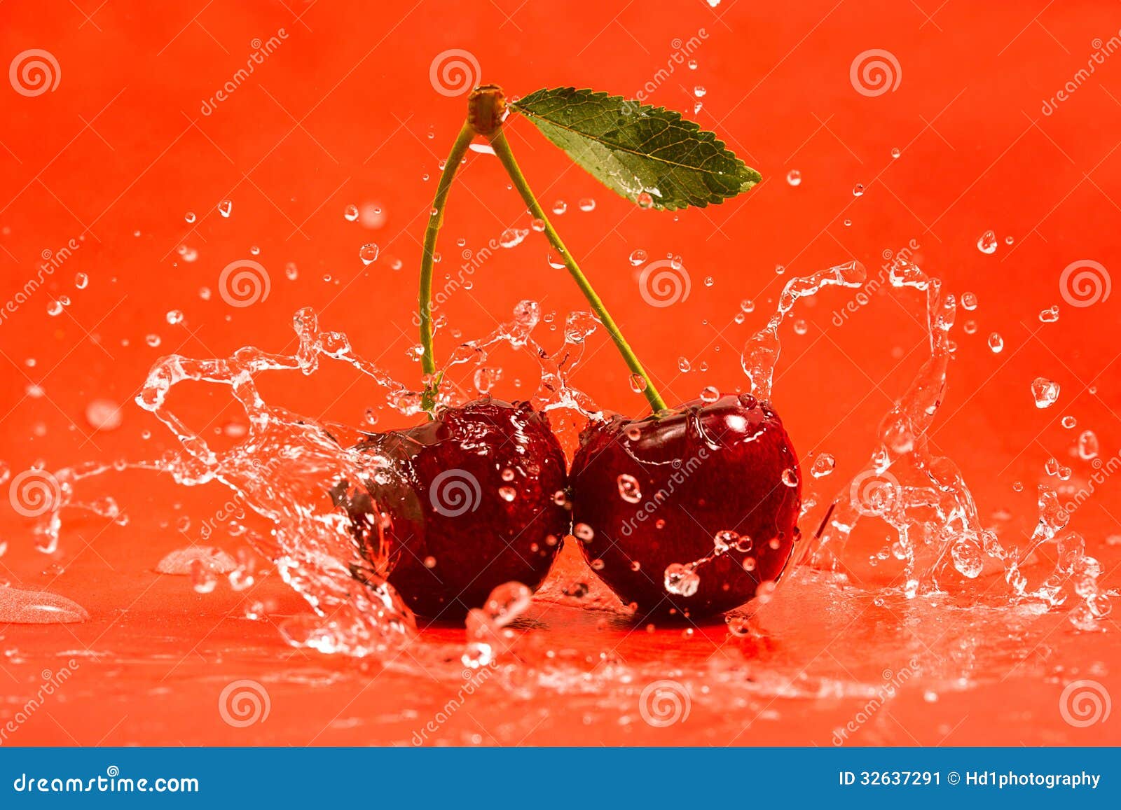 Red Cherry Splash stock image. Image of burgundy, food - 32637291