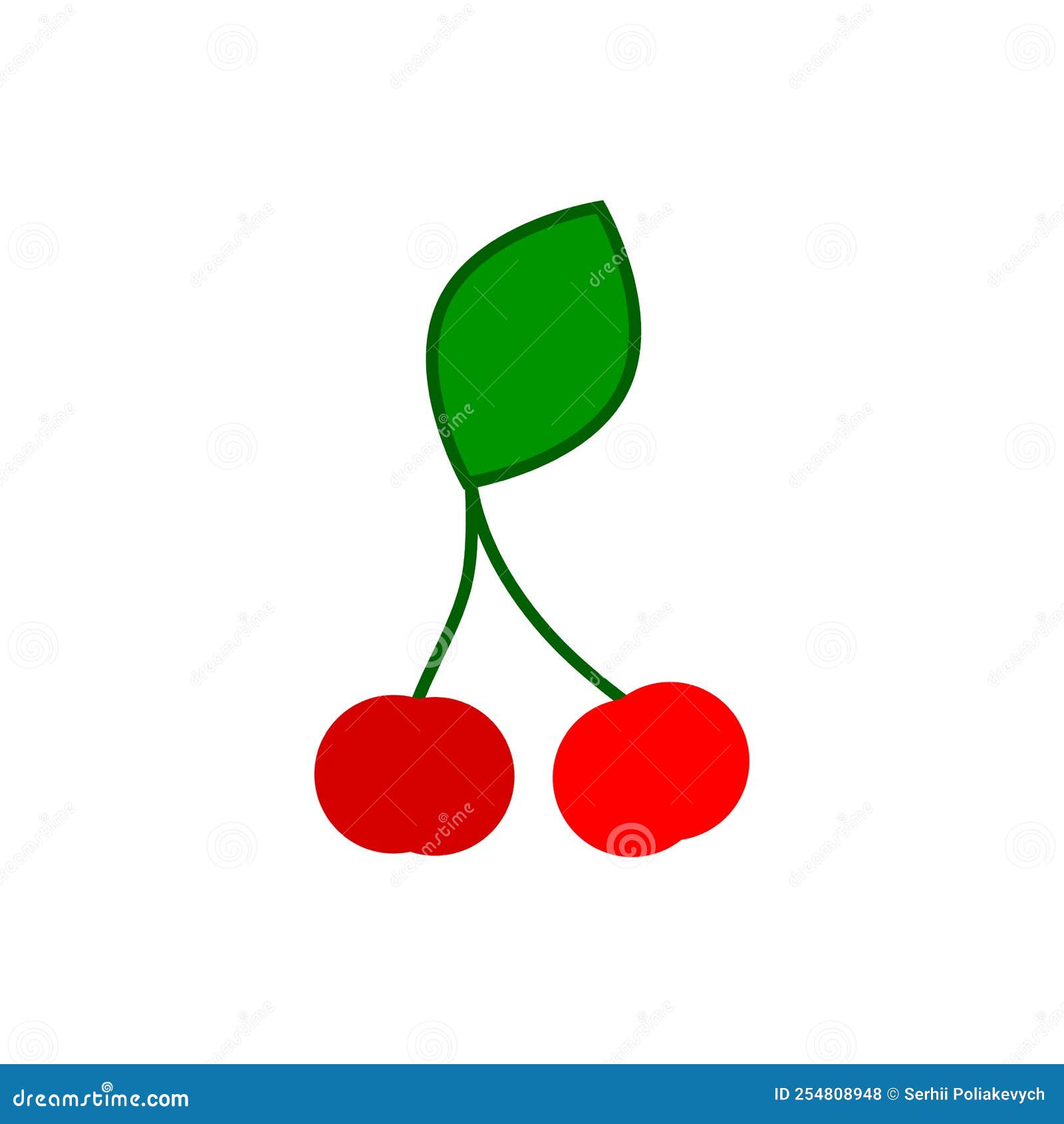 Red Cherry. Sweet Food. Vector Illustration. Stock Image Stock Vector ...