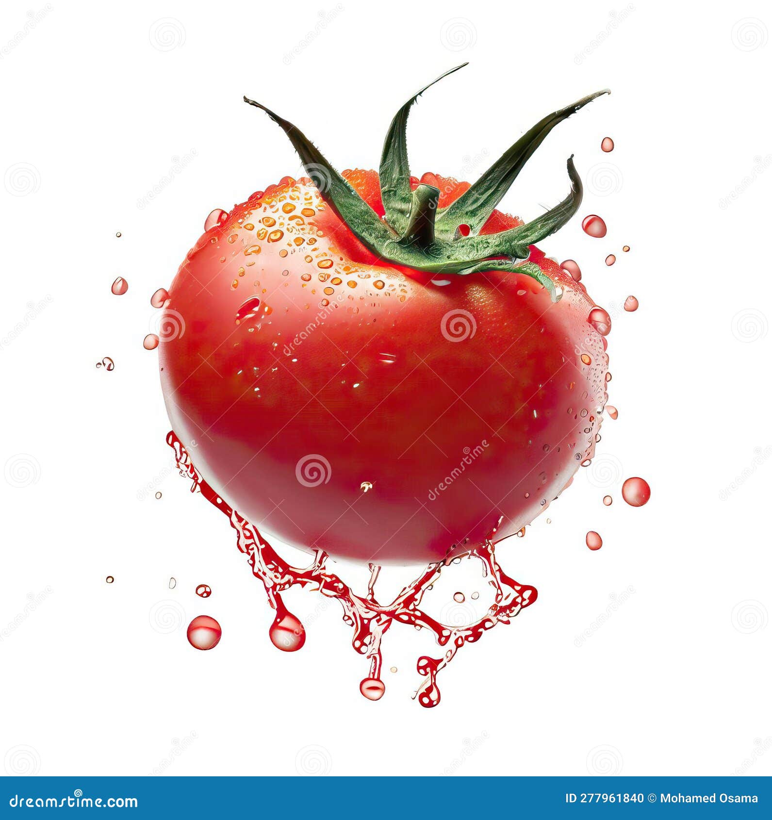 Red Cherry Tomato Splash Isolated on White Back Ground Stock ...