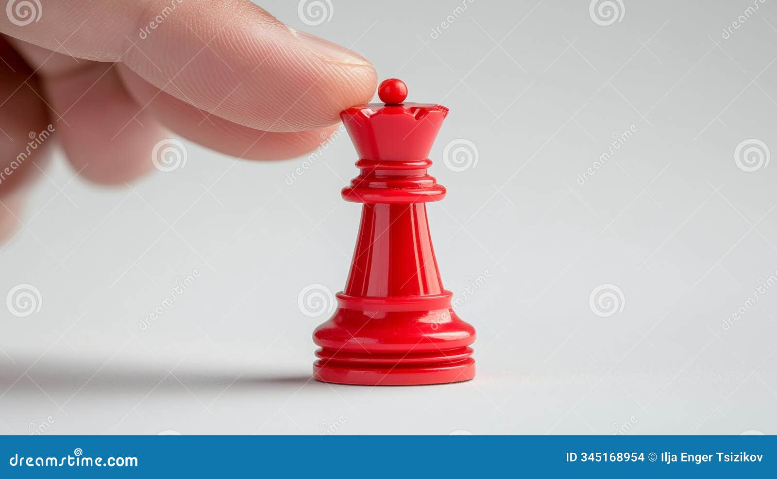 Red Chess Queen Removed from Game, Isolated on White Background ...