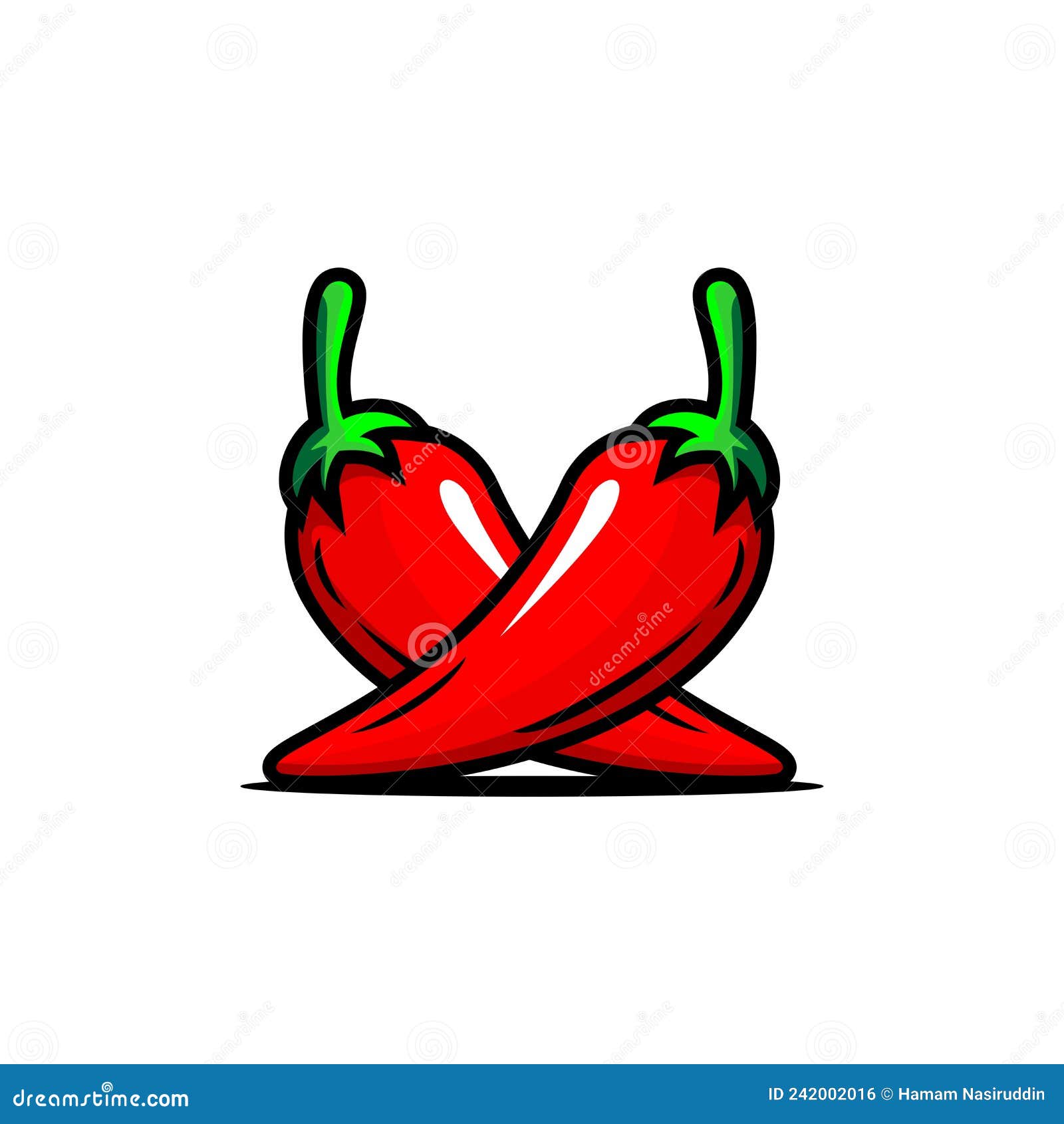 Vector of red chilli stock vector. Illustration of graphic - 242002016
