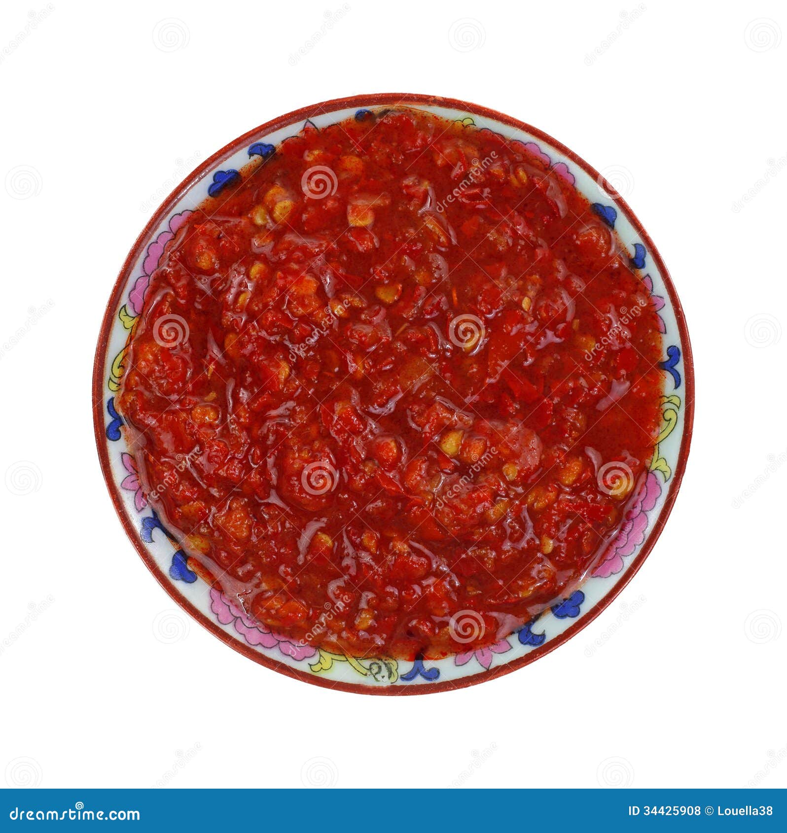 Red Chili Paste Small Serving Stock Photo - Image of indian, cuisine ...