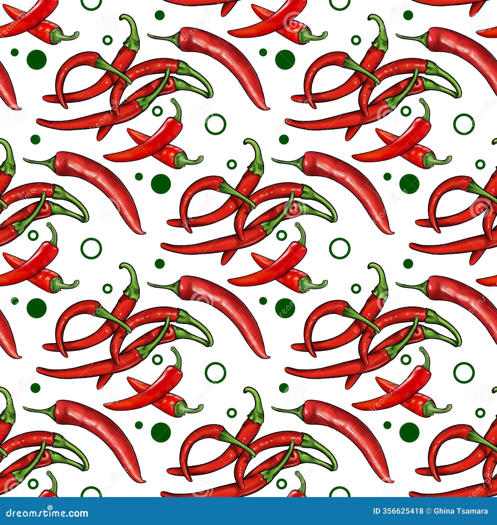 Chili Pattern Cartoon Vector | CartoonDealer.com #24410035