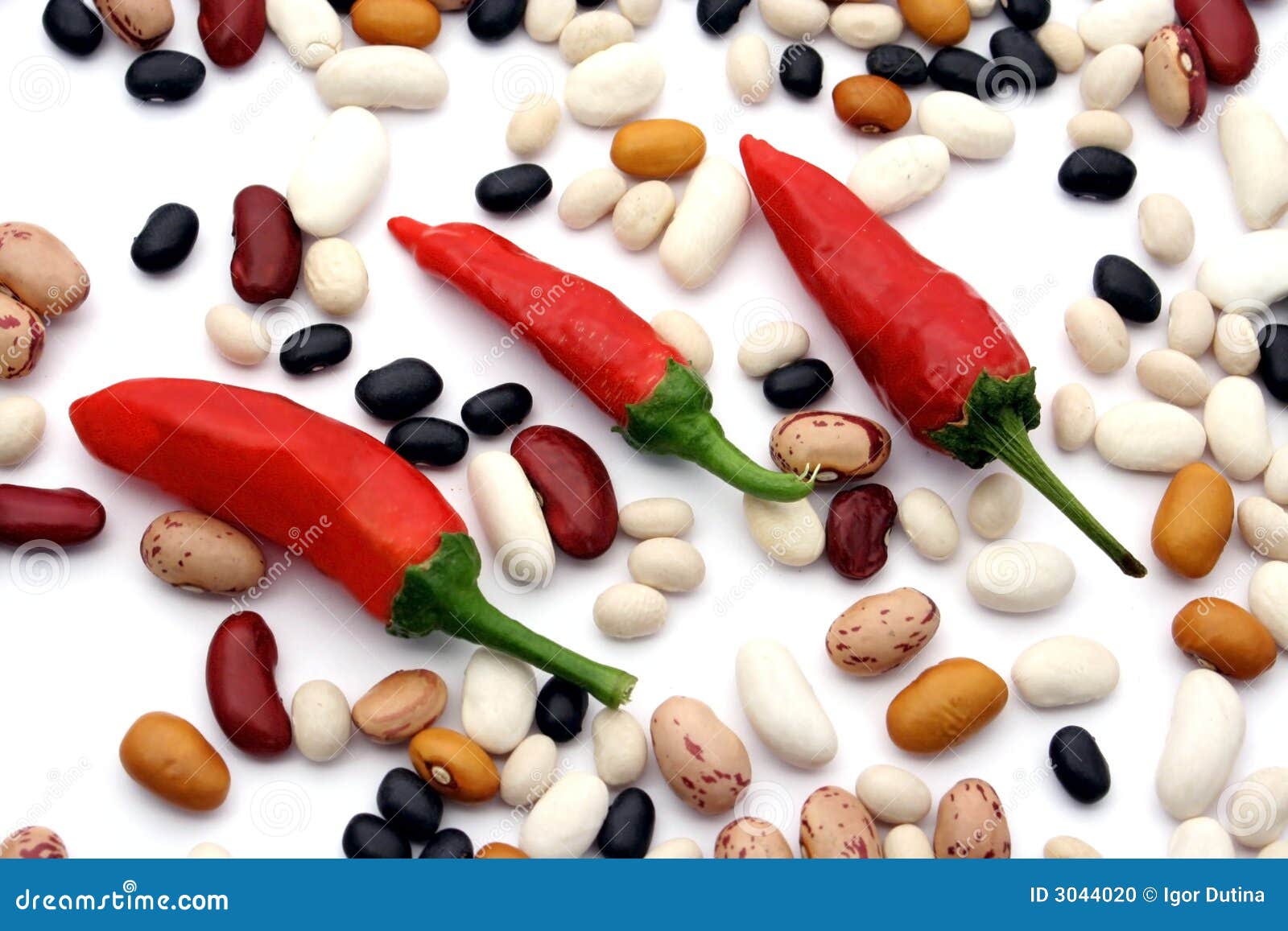 Red Chili Pepper with Beans Stock Photo - Image of international ...