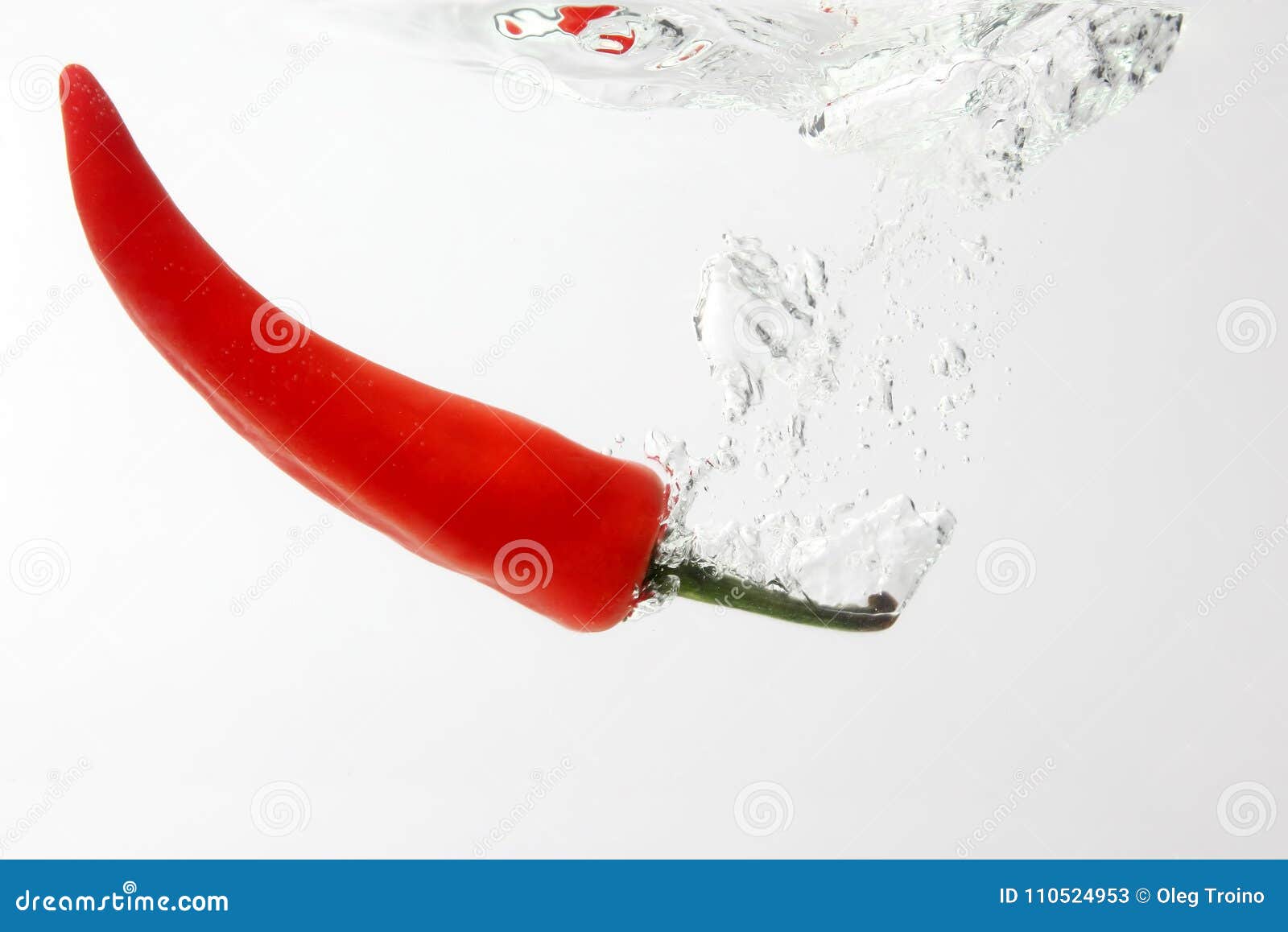Red Chili Pepper Falling in Water Stock Image - Image of sharpness ...