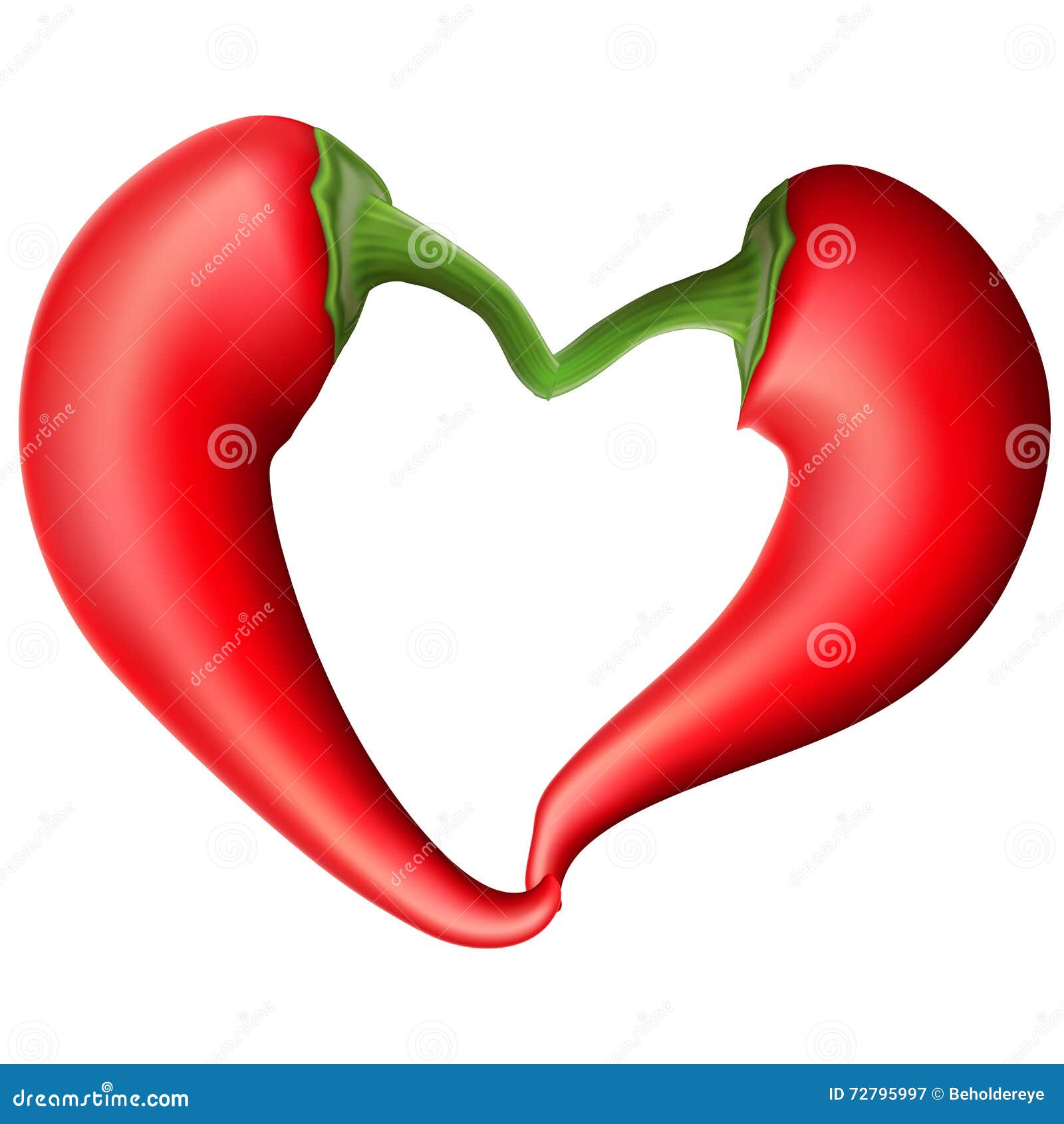 Red Chili Pepper Heart. EPS 10 Stock Vector - Illustration of kitchen ...