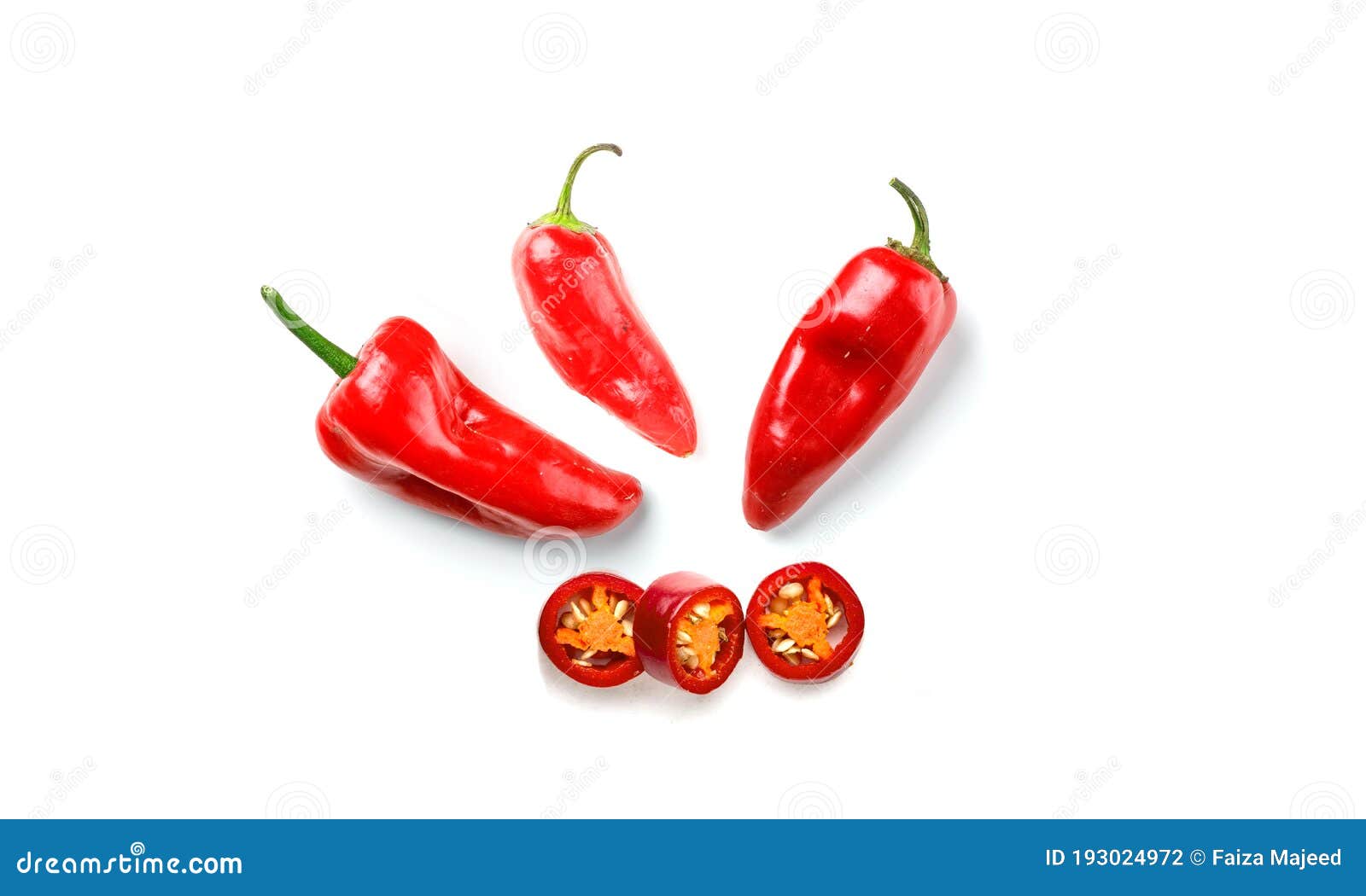 Red Chili Pepper Isolated on a White Background Stock Photo - Image of ...