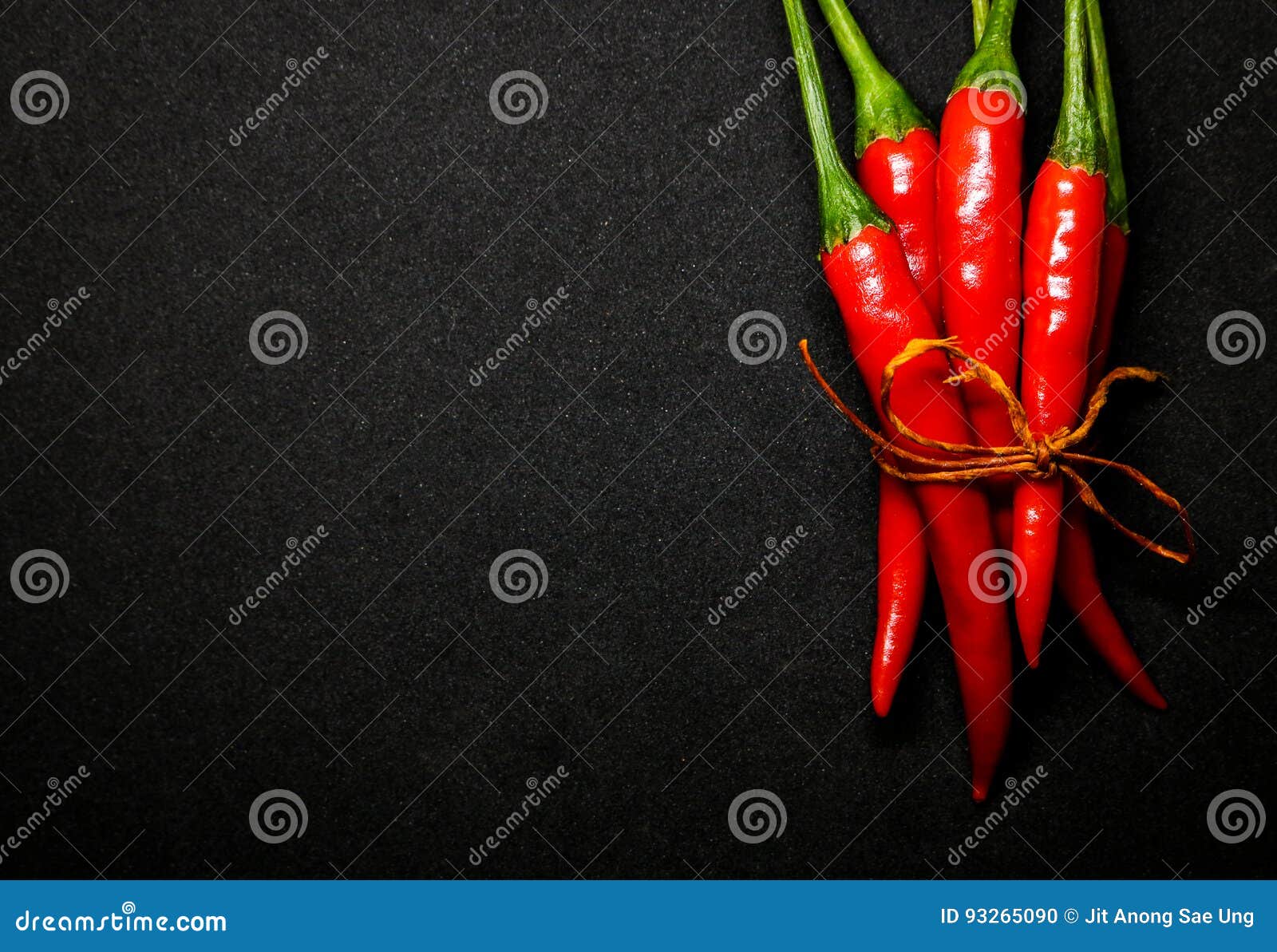 Red Chili Peppers On Black Background Fresh Hot Chili Peppers Stock