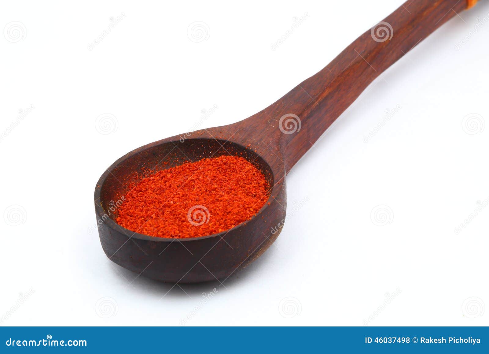 Red Chili Powder in a Wooden Table Spoon Stock Photo - Image of paprika ...
