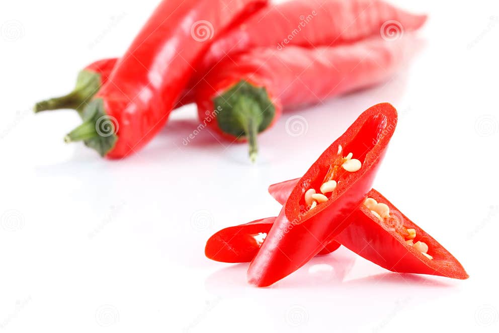 Red chili slices stock image. Image of cayenne, fruit - 24556119