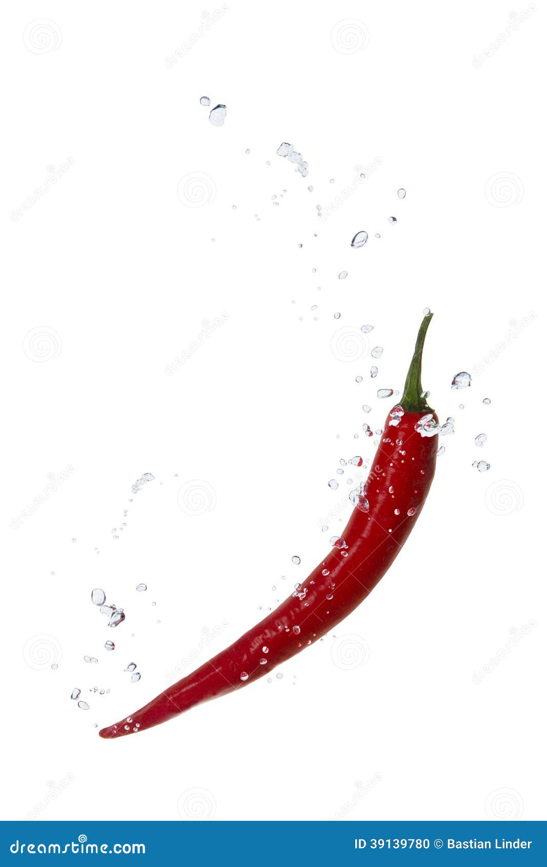 Red Chili in Water with Air Bubbles Stock Photo - Image of comestible ...