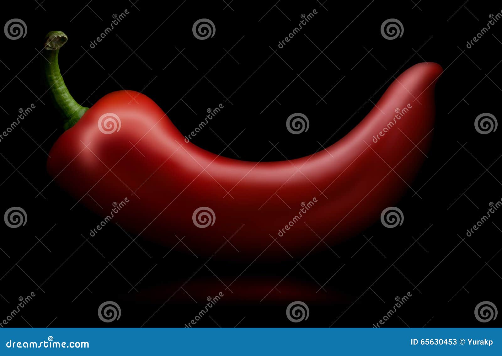 Red Chilli on the Black Background Stock Image - Image of fresh, chile ...