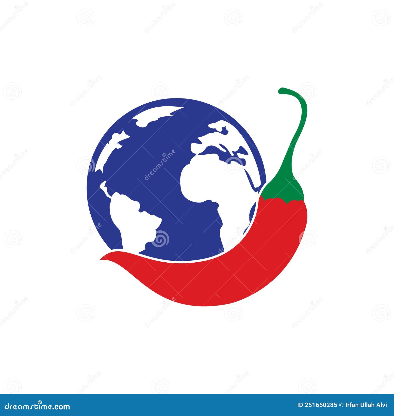 Spice World Vector Logo Design. Chili and Globe Icon Vector Logo Design ...