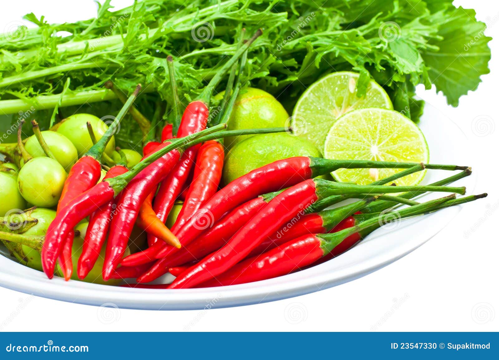Red Chilli with Fresh Vegetables Stock Photo - Image of thai, fresh ...