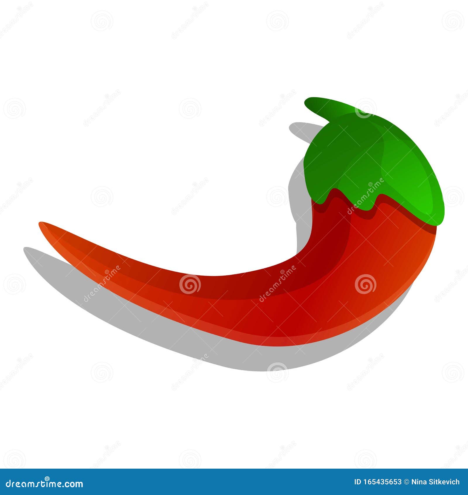 Red Chilli Icon, Cartoon Style Stock Vector - Illustration of color ...