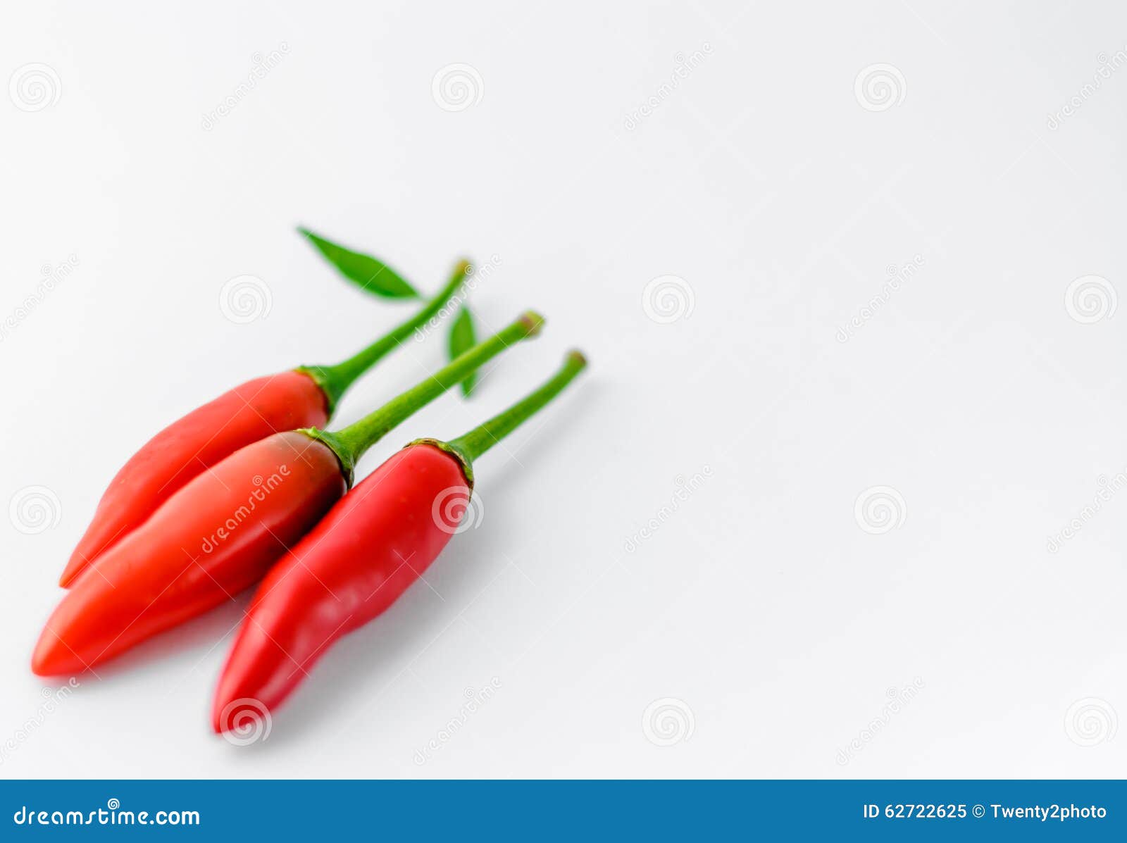 Red Chilli Isolated on a White Background Stock Image - Image of green ...