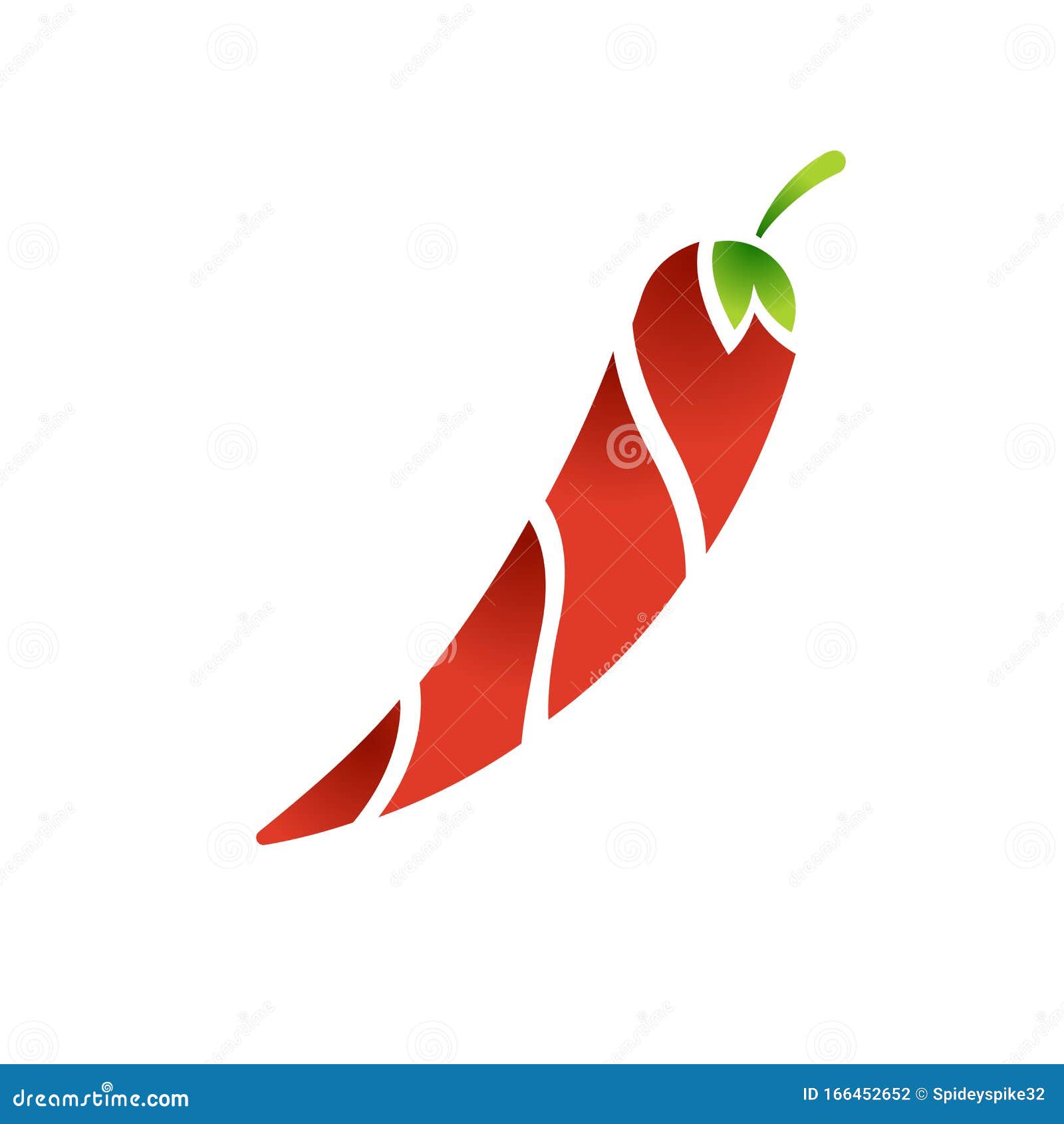 Red Chilli Paper Art. Isolated Vector Illustration Stock Vector ...