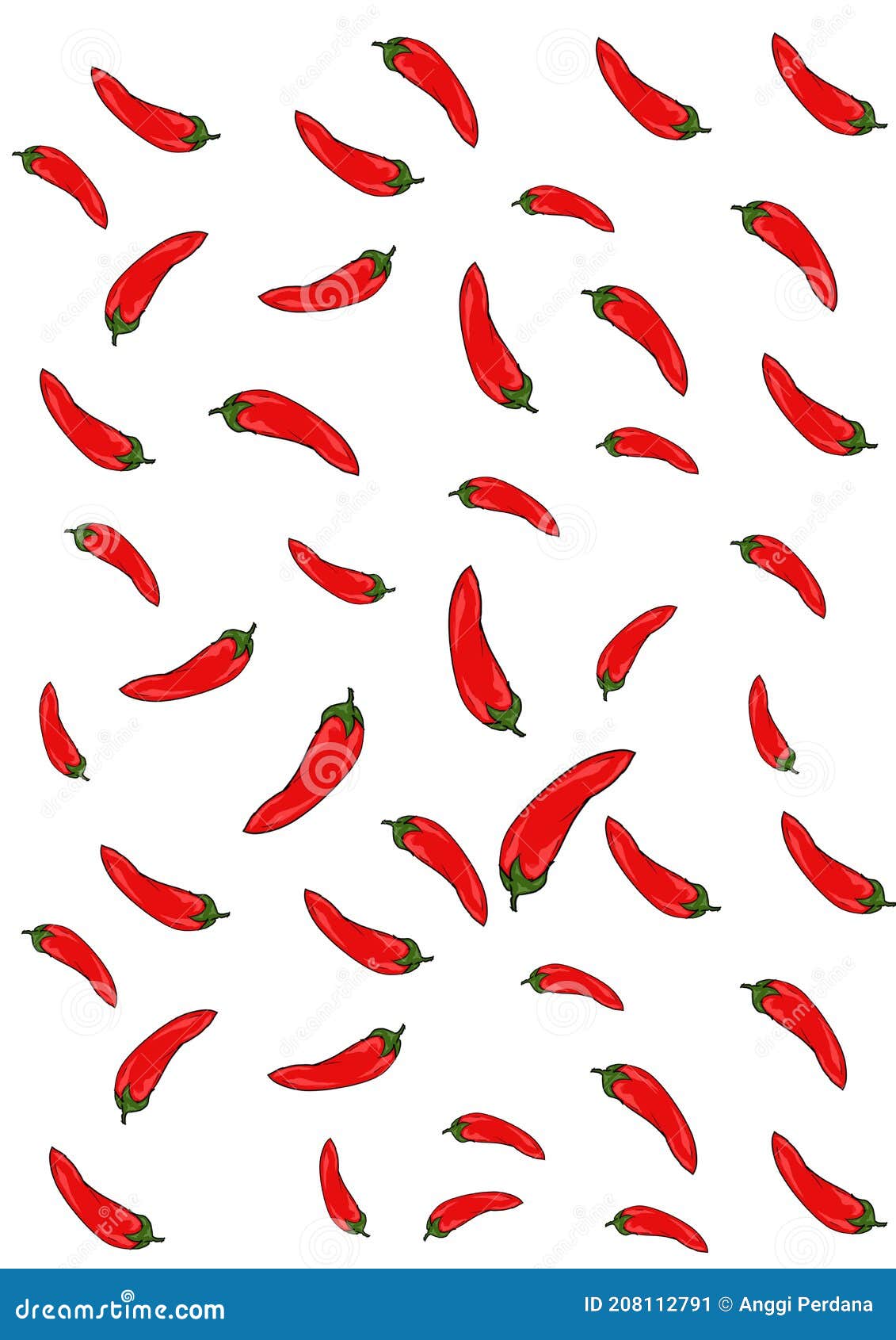 Red chilli pattern stock illustration. Illustration of spicy - 208112791