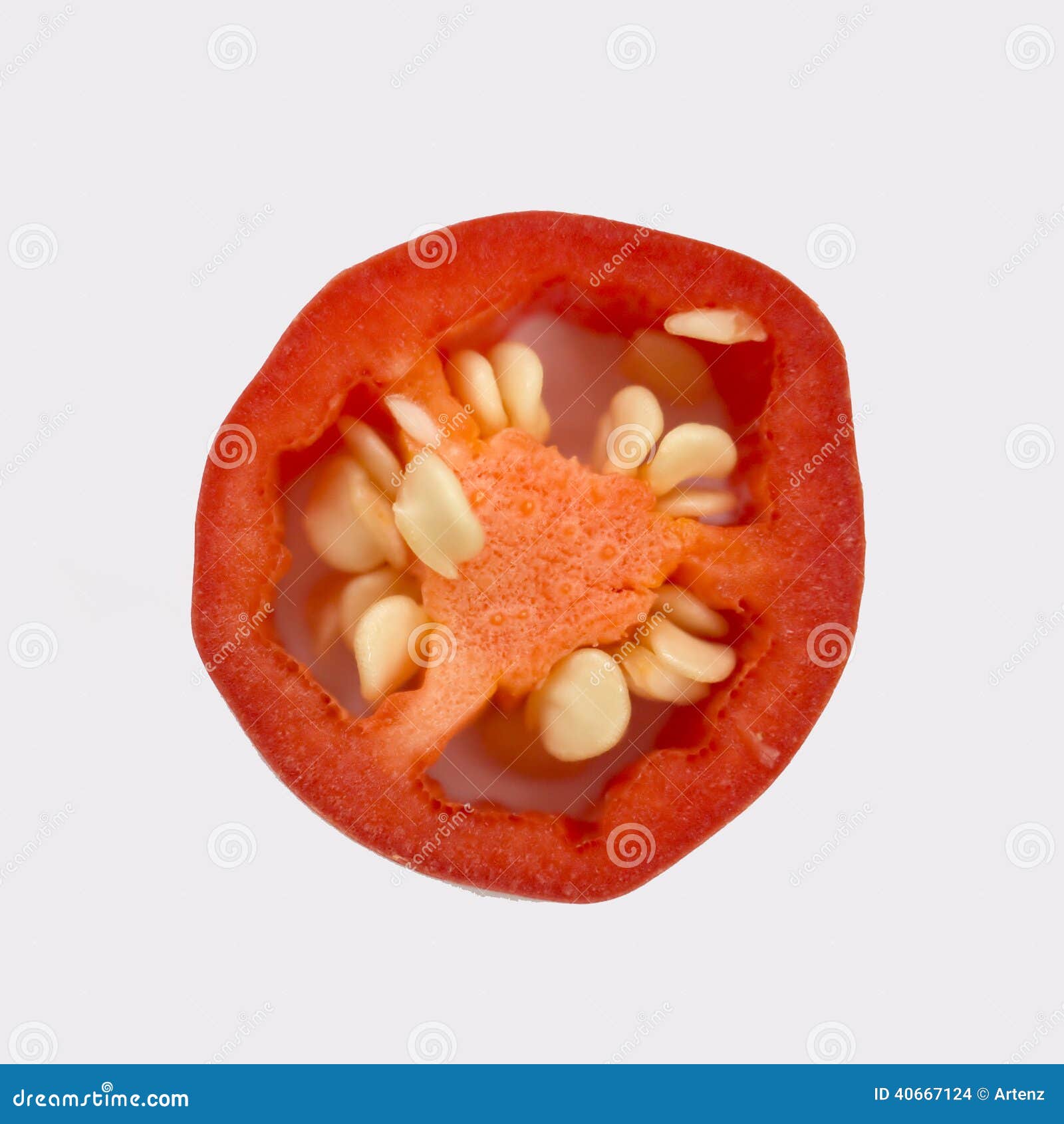 Red Chilli Pepper Cross Section Stock Photo - Image of condiment, kick ...