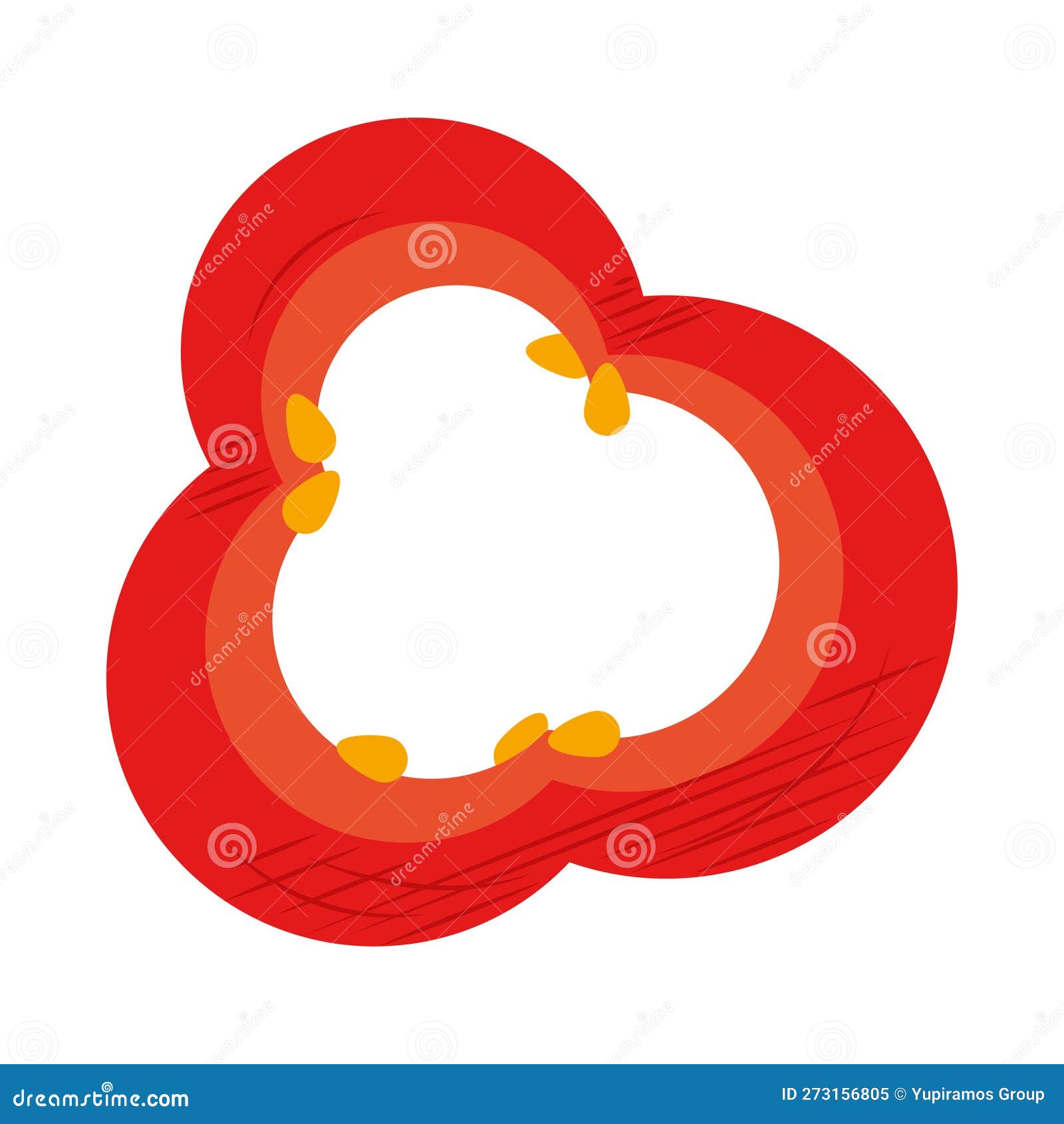 Red chilli pepper slice stock vector. Illustration of chili - 273156805